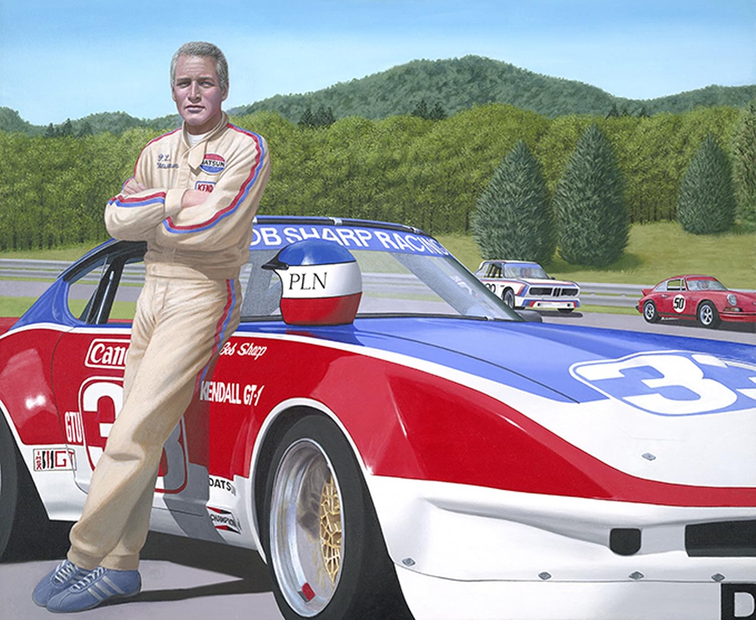 Amazon.com: Chris Osborne Paul Newman & #33 Bob Sharp Racing Datsun ...
