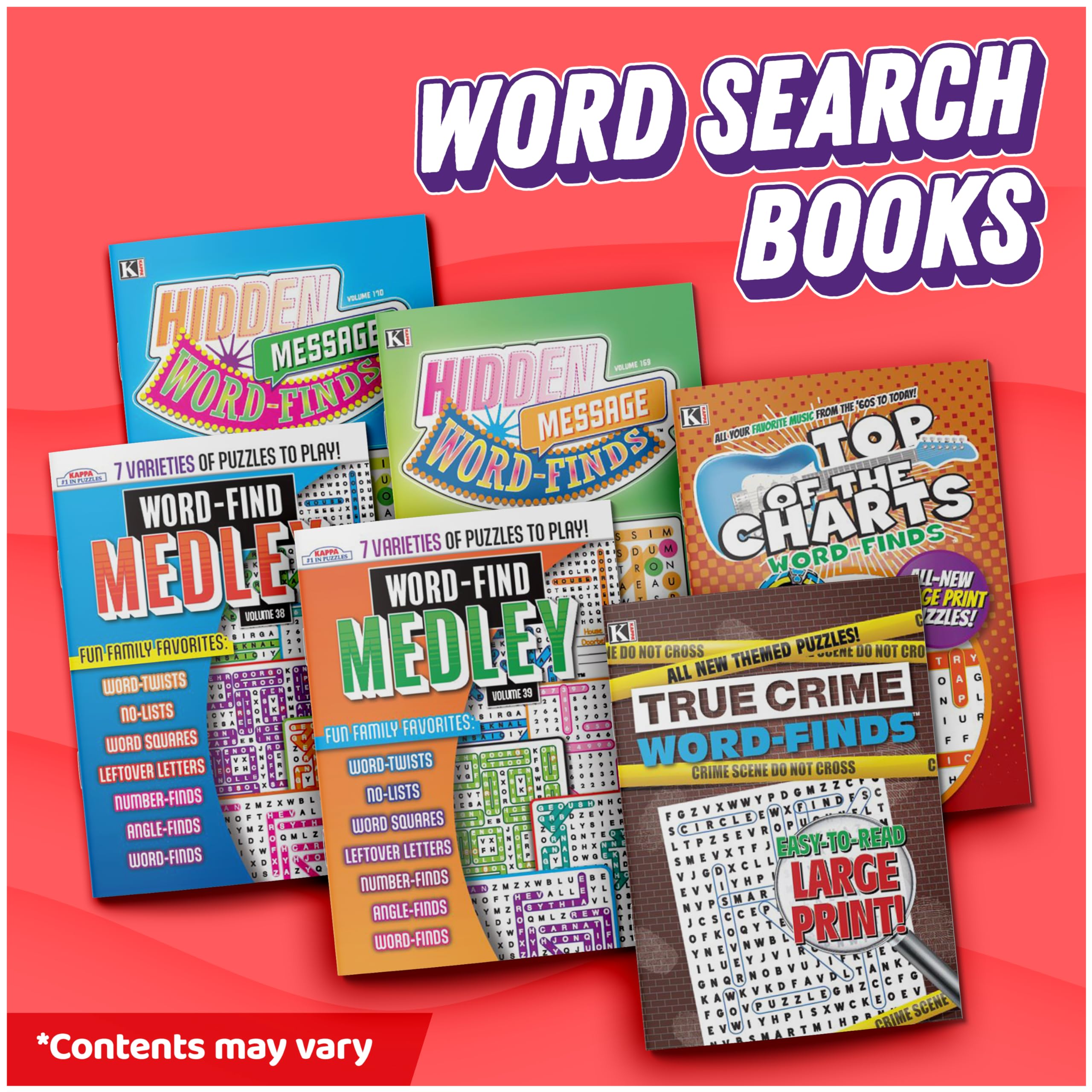 KAPPA Super Saver Word Search Puzzle Pack-Set of 6 Full Size Word Find ...