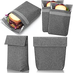 Amazon.com: Qinyoung 3 Pcs Insulated Sandwich Bag Reusable Snack Bags ...