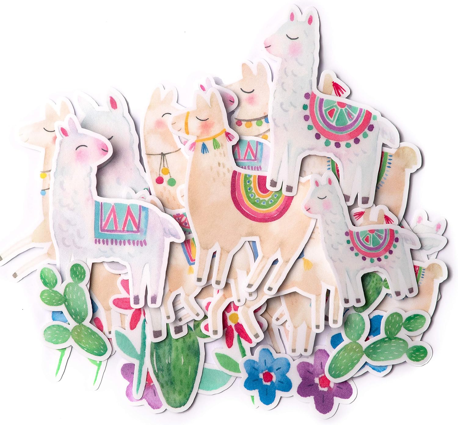 Amazon.com: Navy Peony Cute Llama Stickers (31 Pieces) | Cool Farm ...