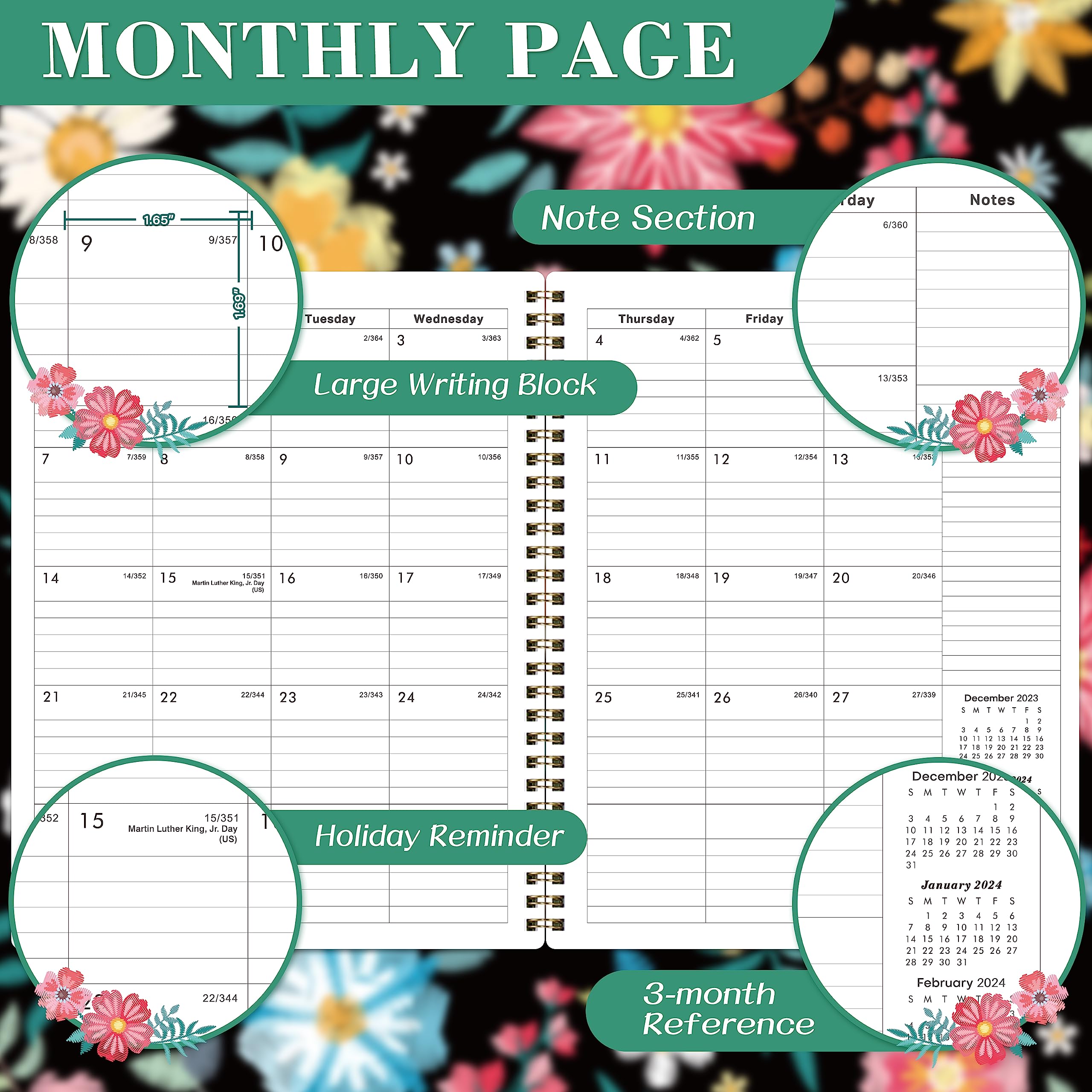 Snapklik.com : 2024 Planner - Planner 2024, January 2024 - December ...