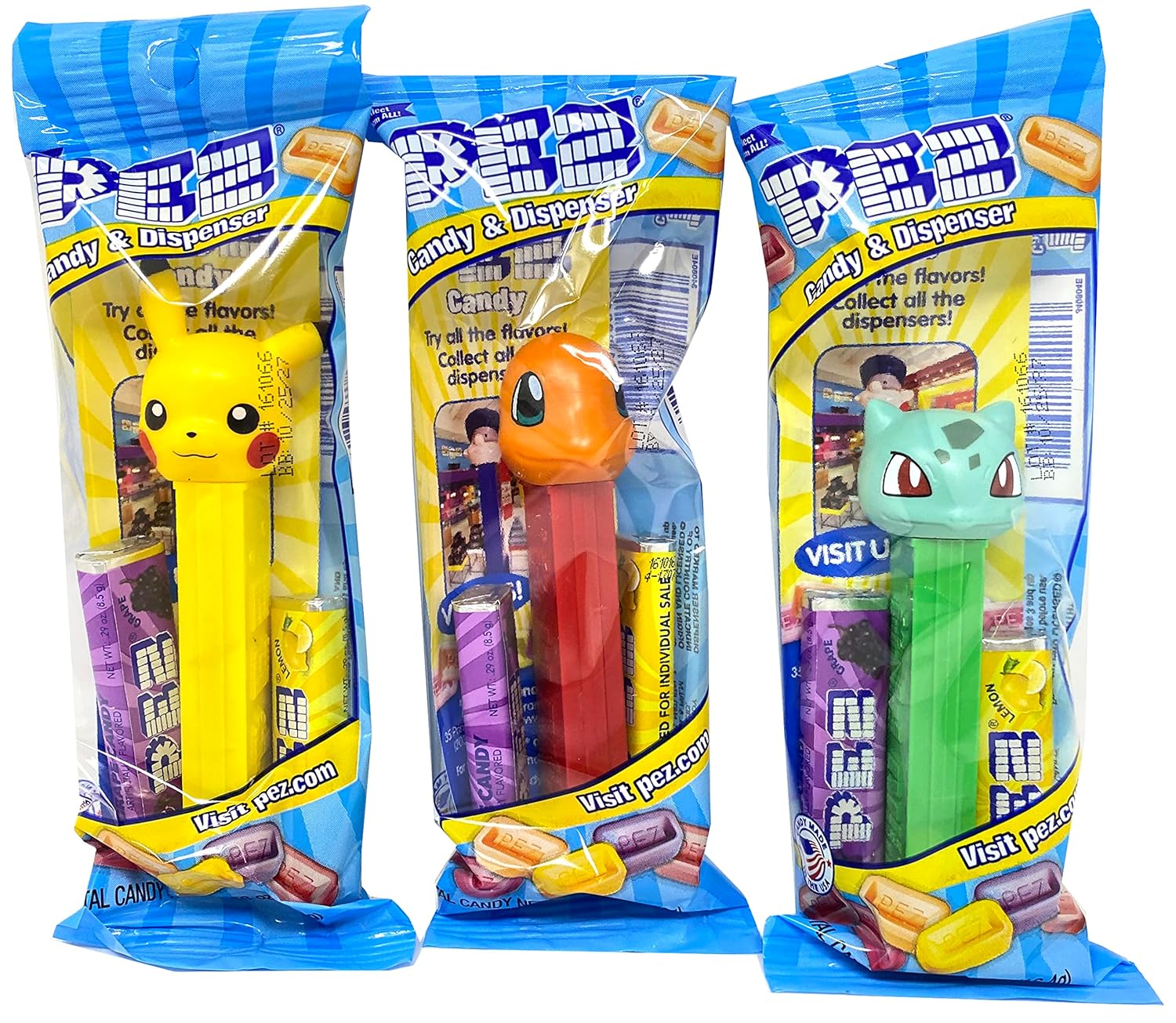 Amazon.com : Pez Pokemon Dispensers Individually Wrapped Candy, Pokemon ...