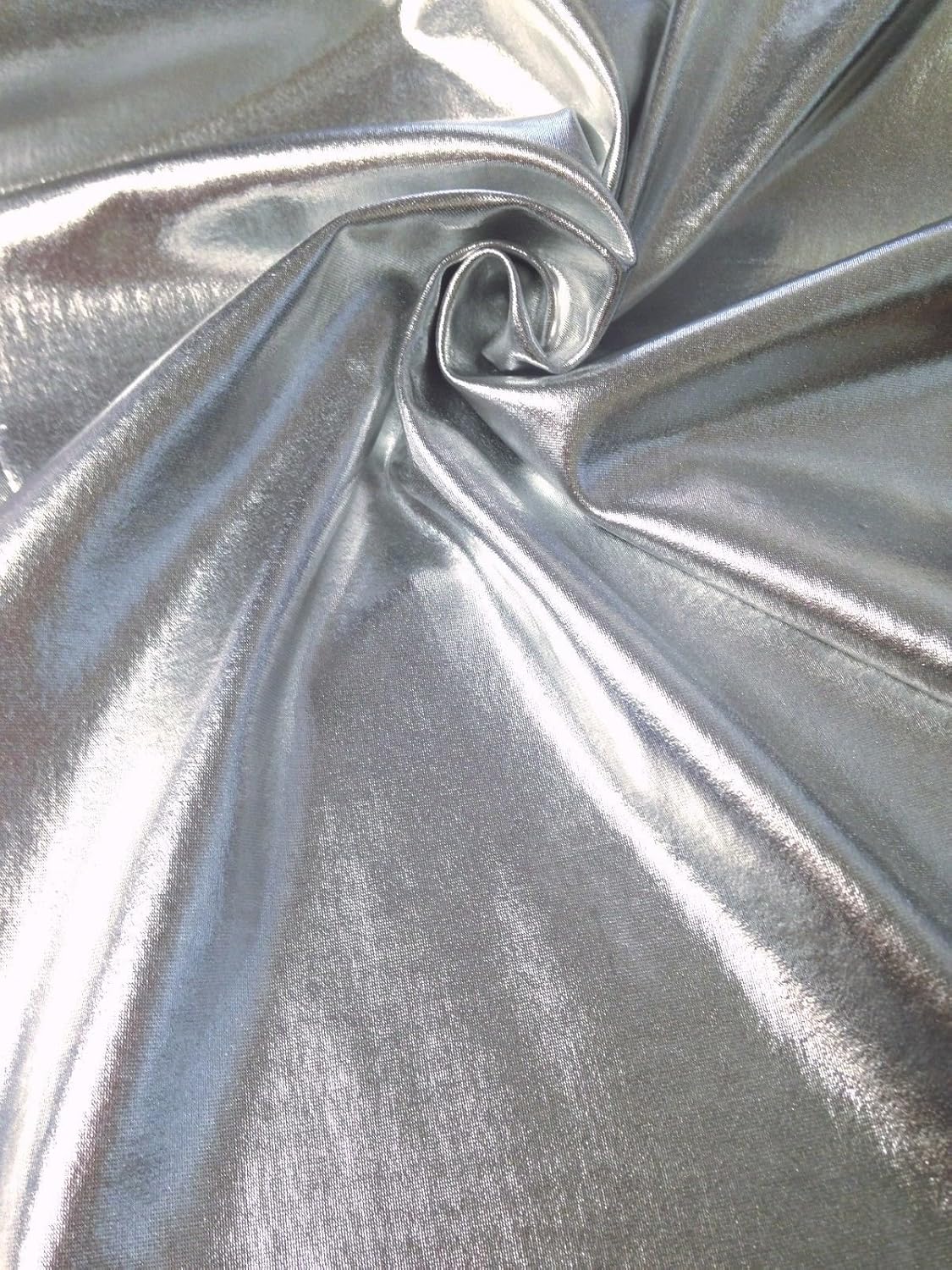 Amazon.com: Metallic Shiny All Over Foil Stretch Polyester Spandex ...