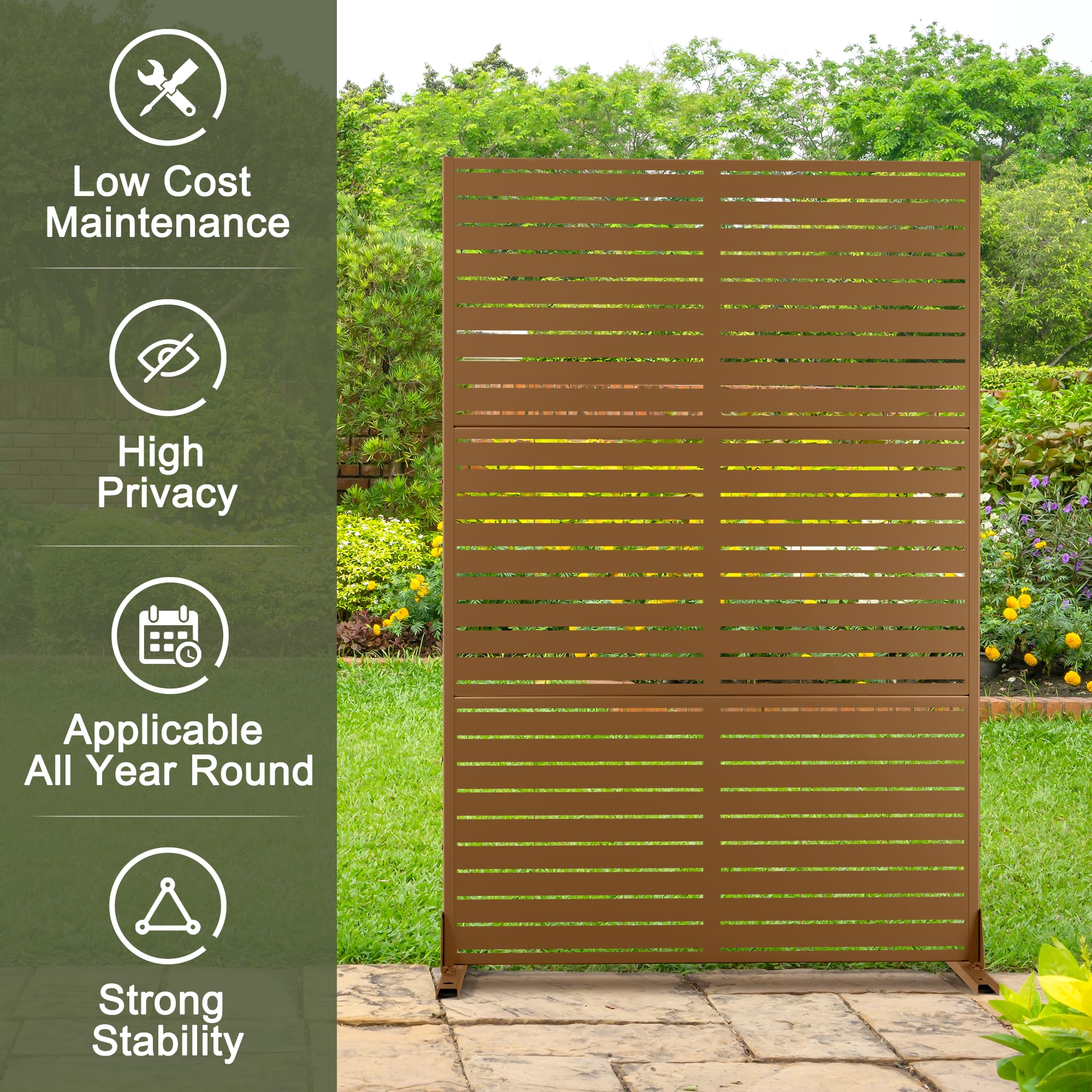 Portable Outdoor Privacy Screens Fence JimsMaison 76 In. H X 48 In. W