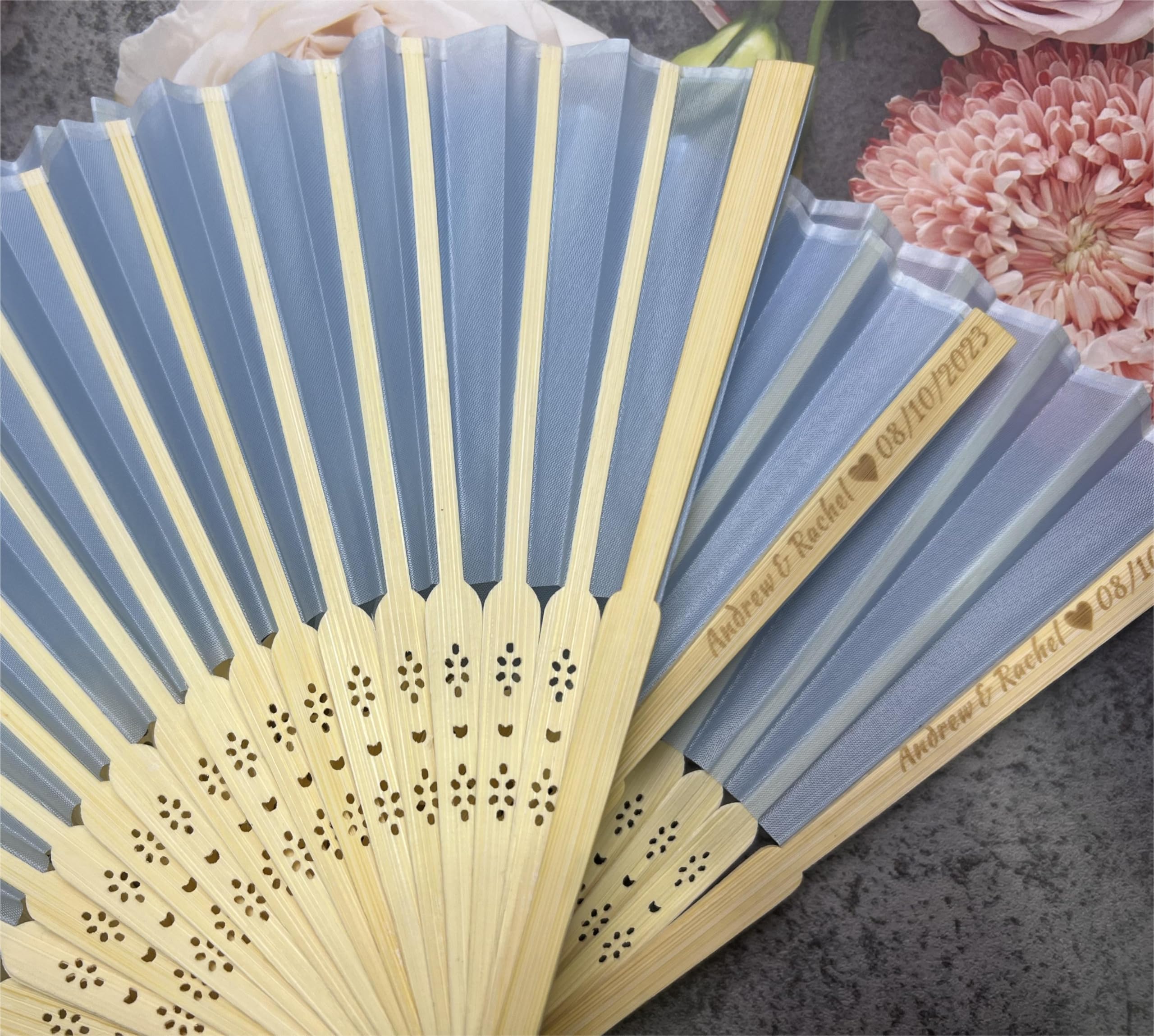 Customozed Blue Hand Fans