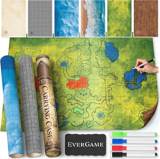 Amazon.com: EverGame Dungeons & Dragons Game Mats (24x36), Ultimate DND ...