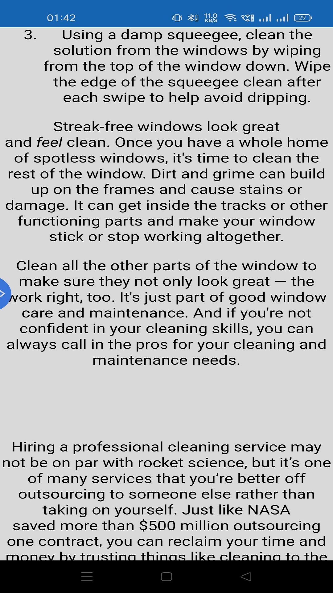 Procedure For Cleaning Glass Windows - App on Amazon Appstore