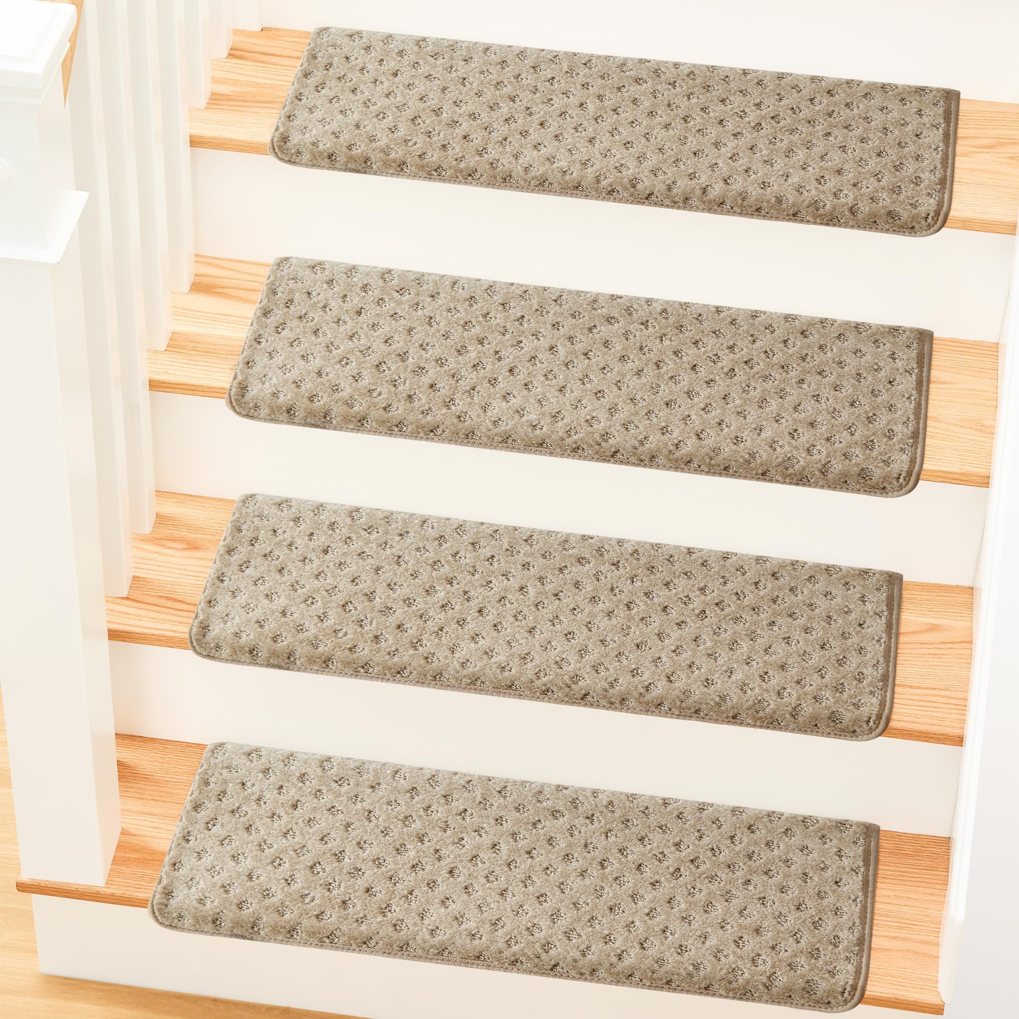 Amazon.com: Oak Valley Designs™ Rounded Bullnose Carpet Stair Treads ...