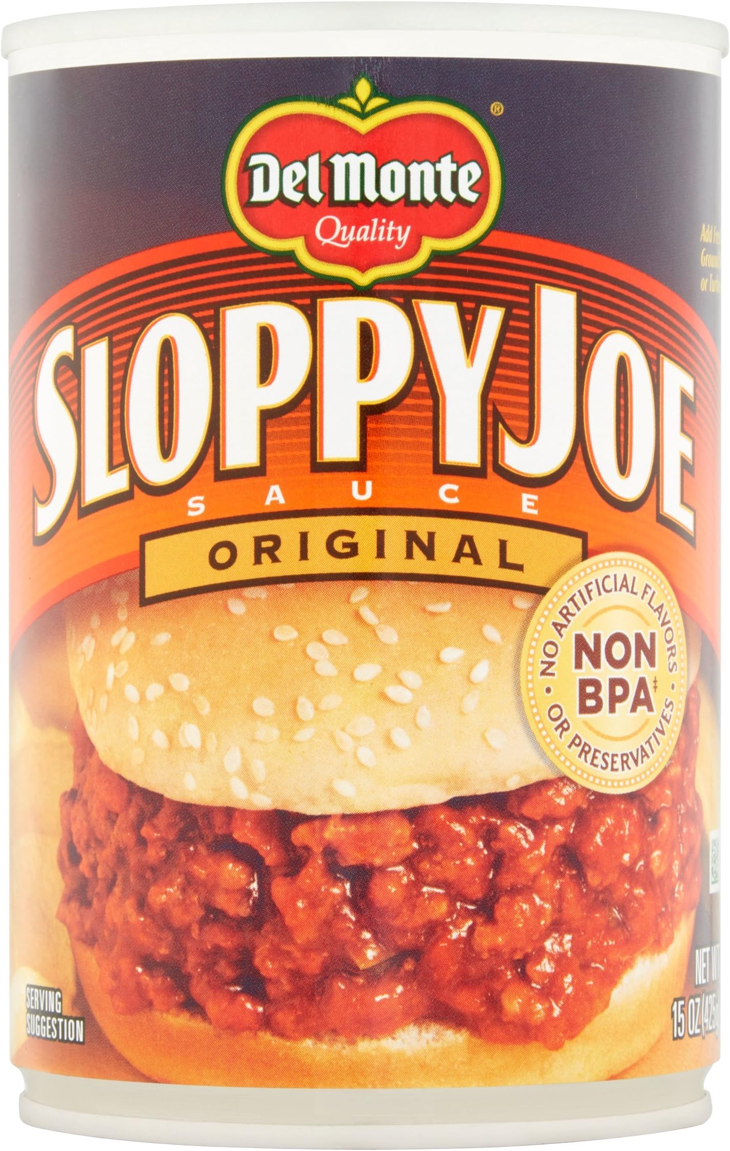Amazon.com : Del Monte Original Sloppy Joe 15 oz Pack of 6 : Grocery ...