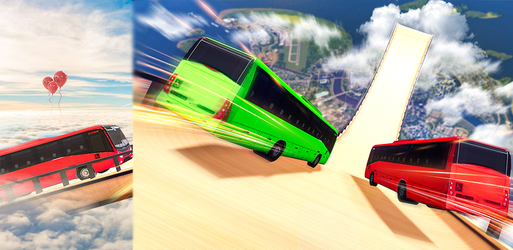 Stunt Extreme Mega Ramp Impossible tracks : Bus Simulator Driving ...