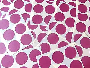Amazon.com : 100 Maroon Round Stickers - Sticky Coloured Self Adhesive ...
