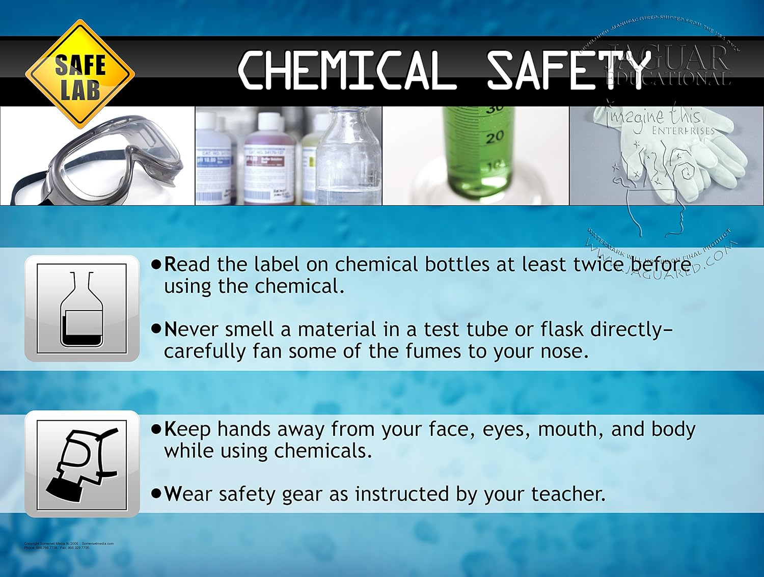 Amazon.com: Jaguar Educational Chemical Safety Laminated Poster for ...