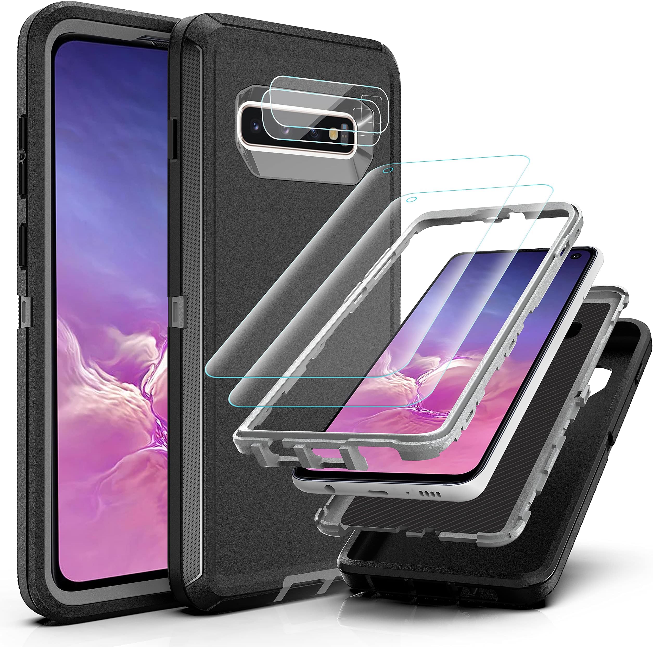 WE LOVE CASE Samsung Galaxy S10 Case, 360 Degree Shockproof Protective ...