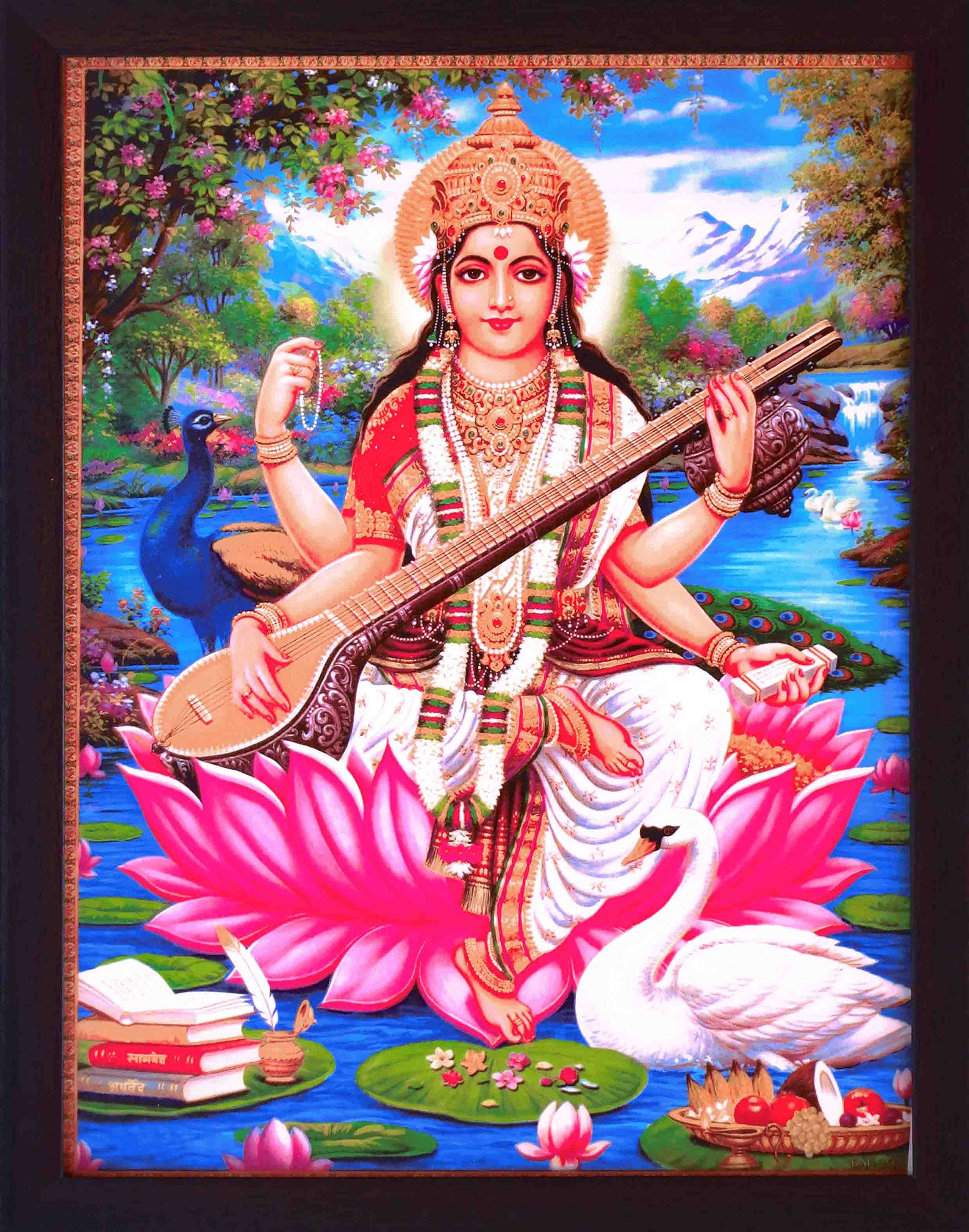 Buy Handicraft Store Goddess Saraswati with her Saraswati Veena ...