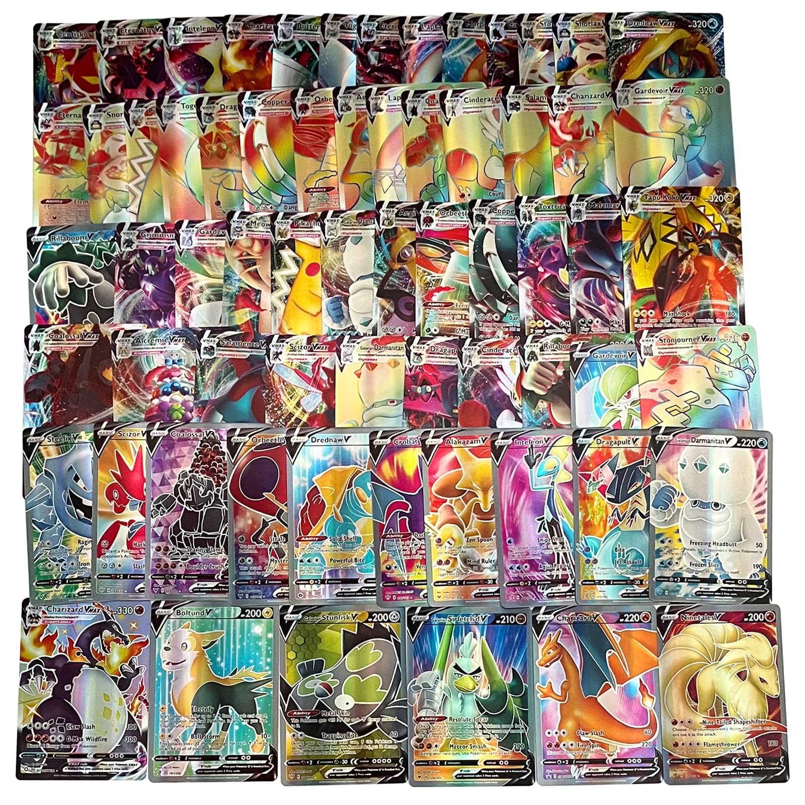 Buy 100 Pcs PTCG Ultra Rare Cards Pack, GX Tag Team Cards Cartoon ...