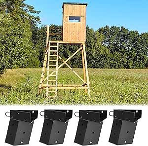 Amazon.com : Iron Forge Tools Deer Stand Brackets, 4x4 Inch Black ...