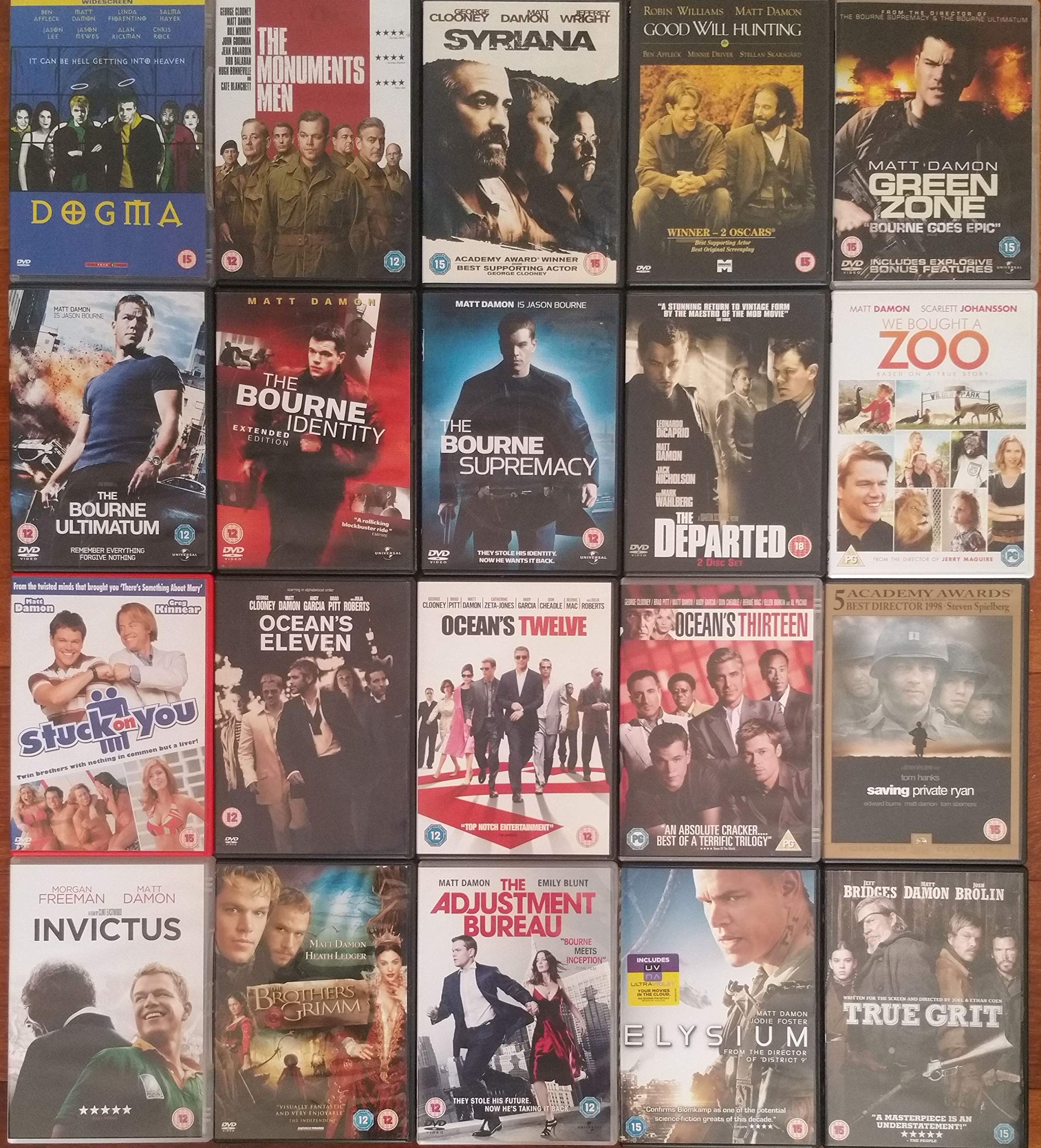 Buy MATT DAMON 1997-2014 MEGA COLLECTION 20DVDS bourne OCEANS 11 12 13 ...