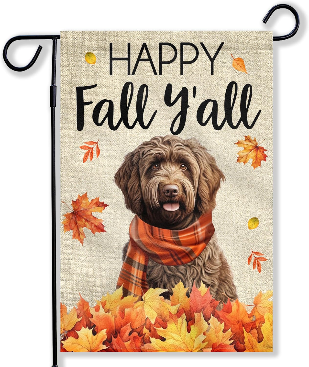 Amazon.com : Personalized Fall Dog Labradoodle Leaves Garden Flag ...