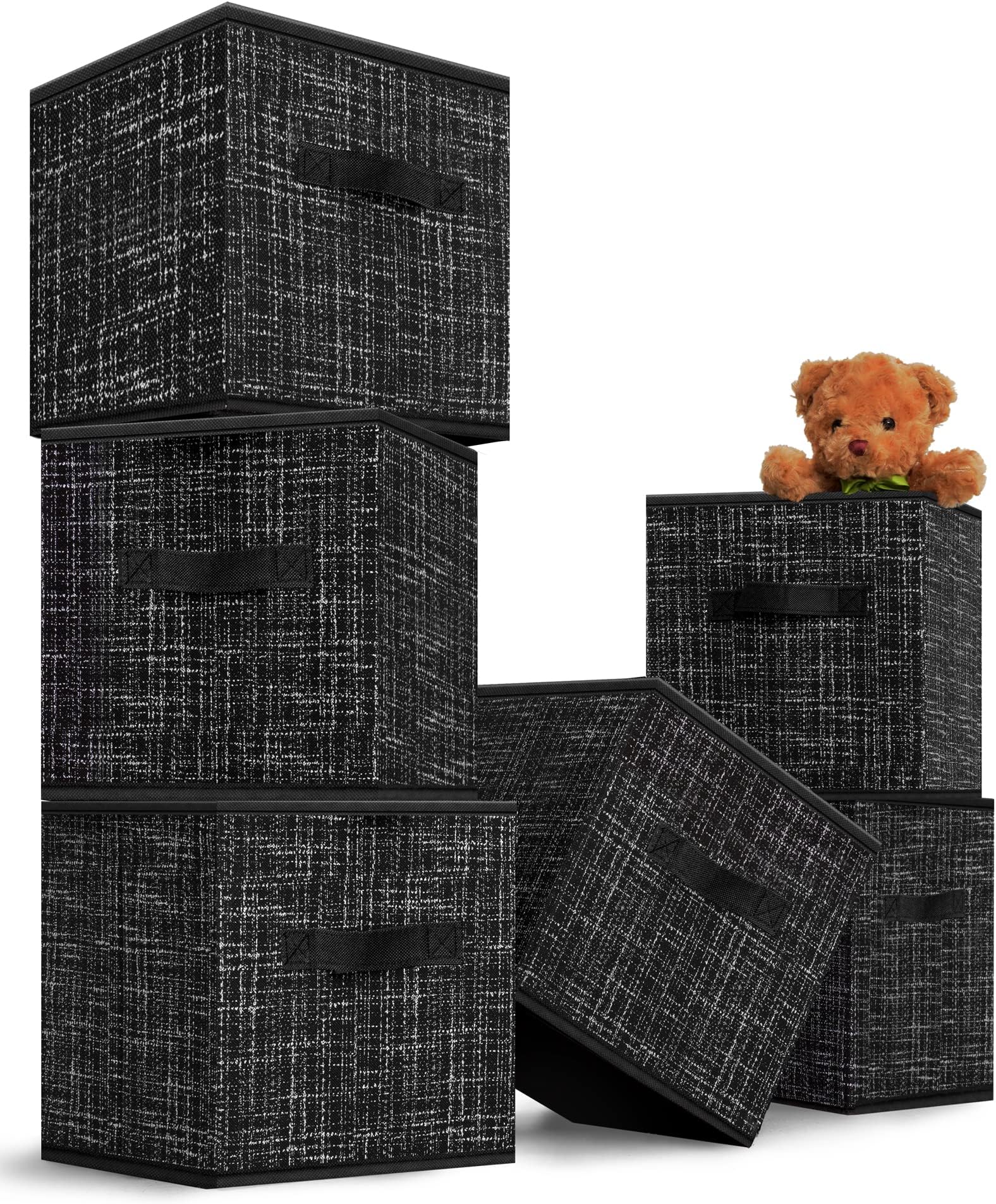 Amazon.com: Urban Shop Marble Storage Cubes, Set of 4, Grey/White ...