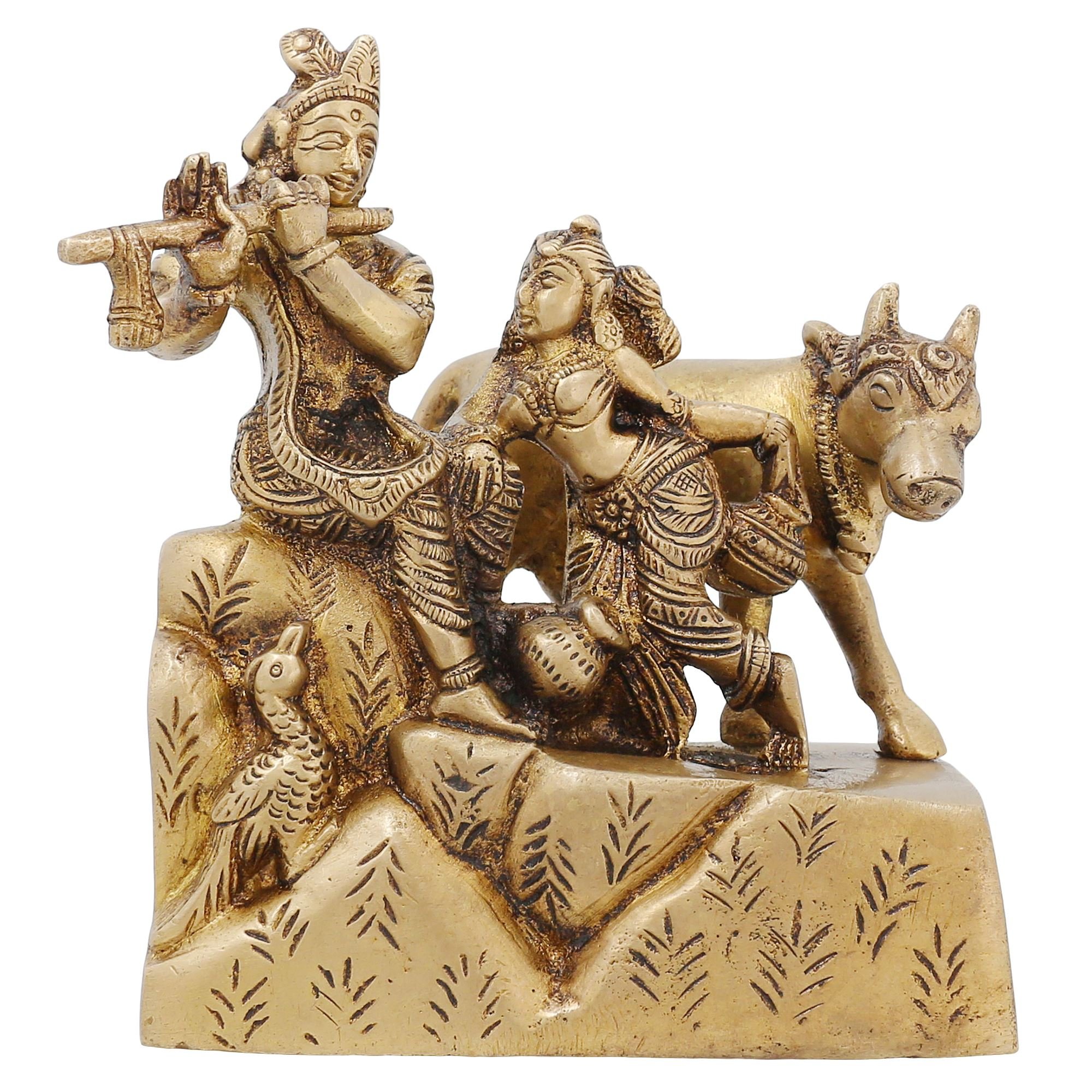 Buy Hinduism Symbol Lord Krishna Beloved Goddess Radha Religious Gifts ...