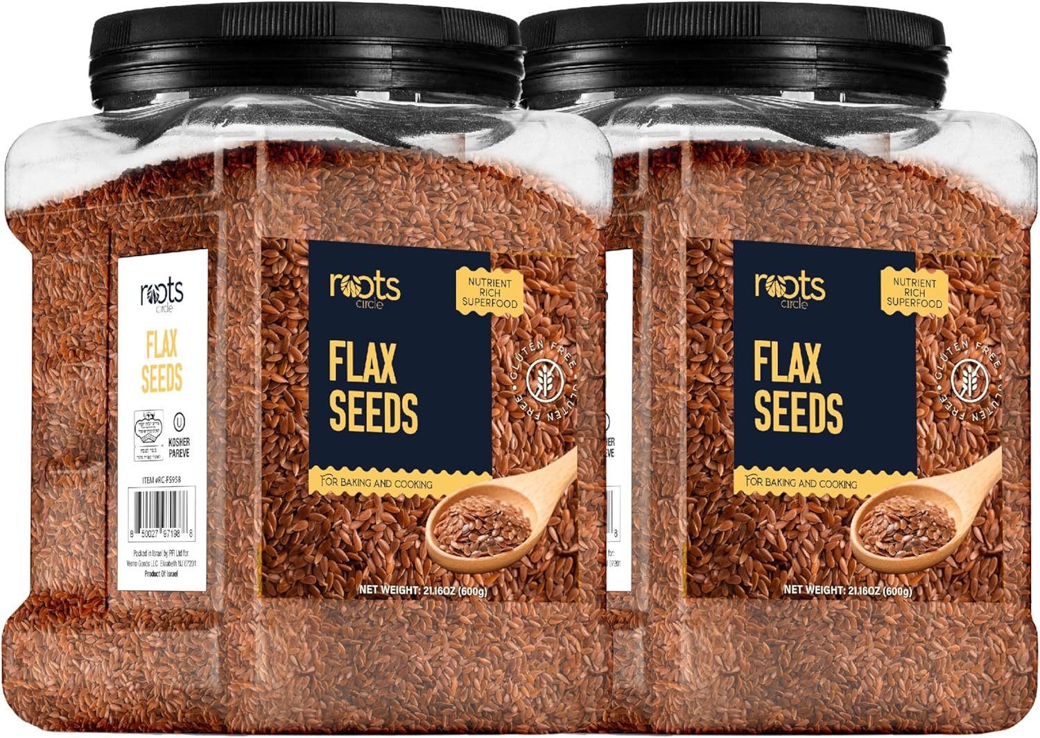 Amazon.com: Roots Circle Premium Brown Whole Raw Flax Seeds - Rich in ...