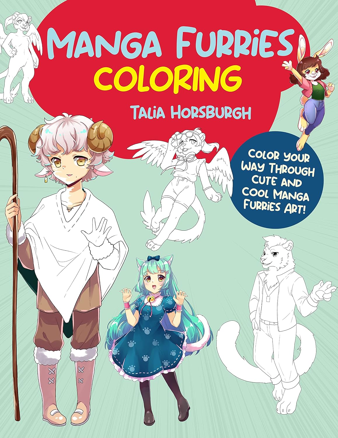 Manga Furries Coloring: Color your way through cute and cool manga ...