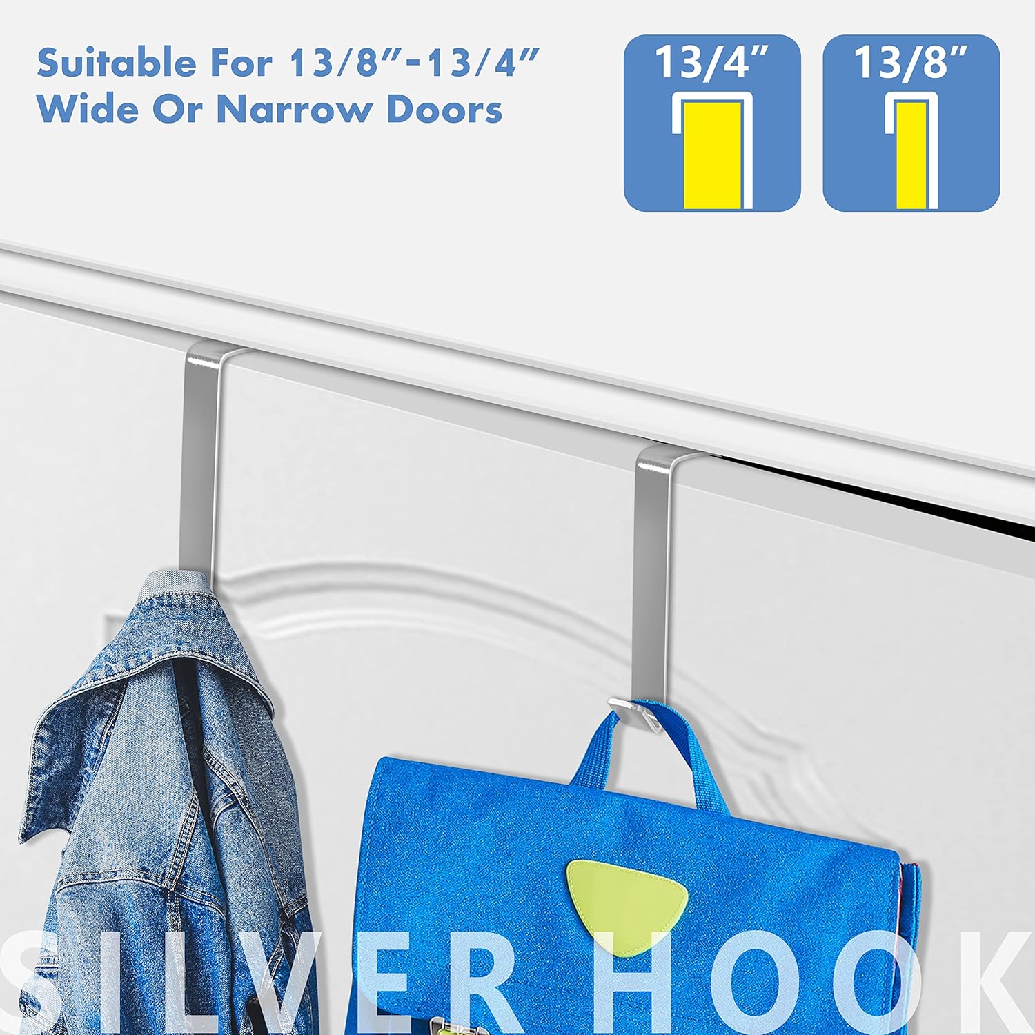 10 Pack Over The Door Hook, Sturdy Over Door Z-shaped Metal Hanger ...