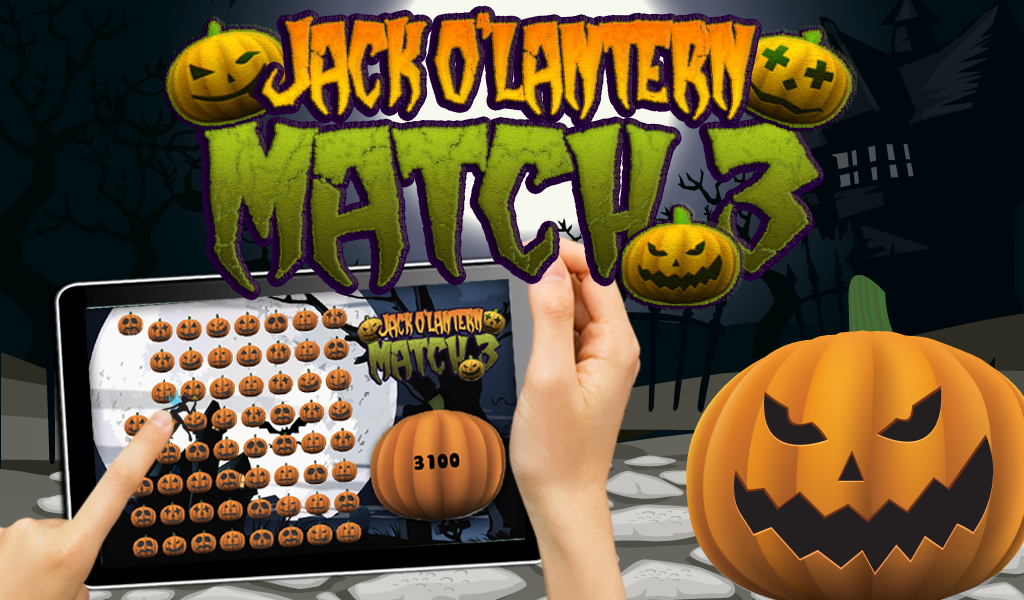 Jack Match 3 the Jack o'lantern Halloween Puzzle Matching Kids Game ...