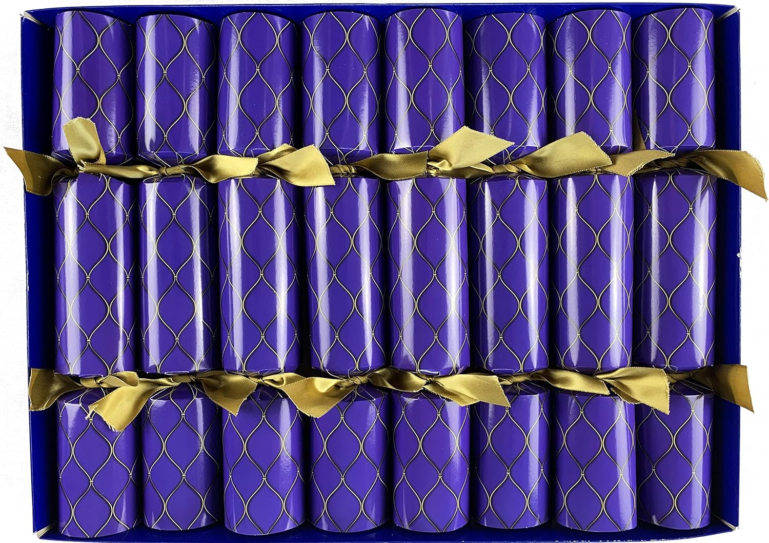 Crackers Ltd Set of 8 Purple Link Design Fill Your Own Christmas ...