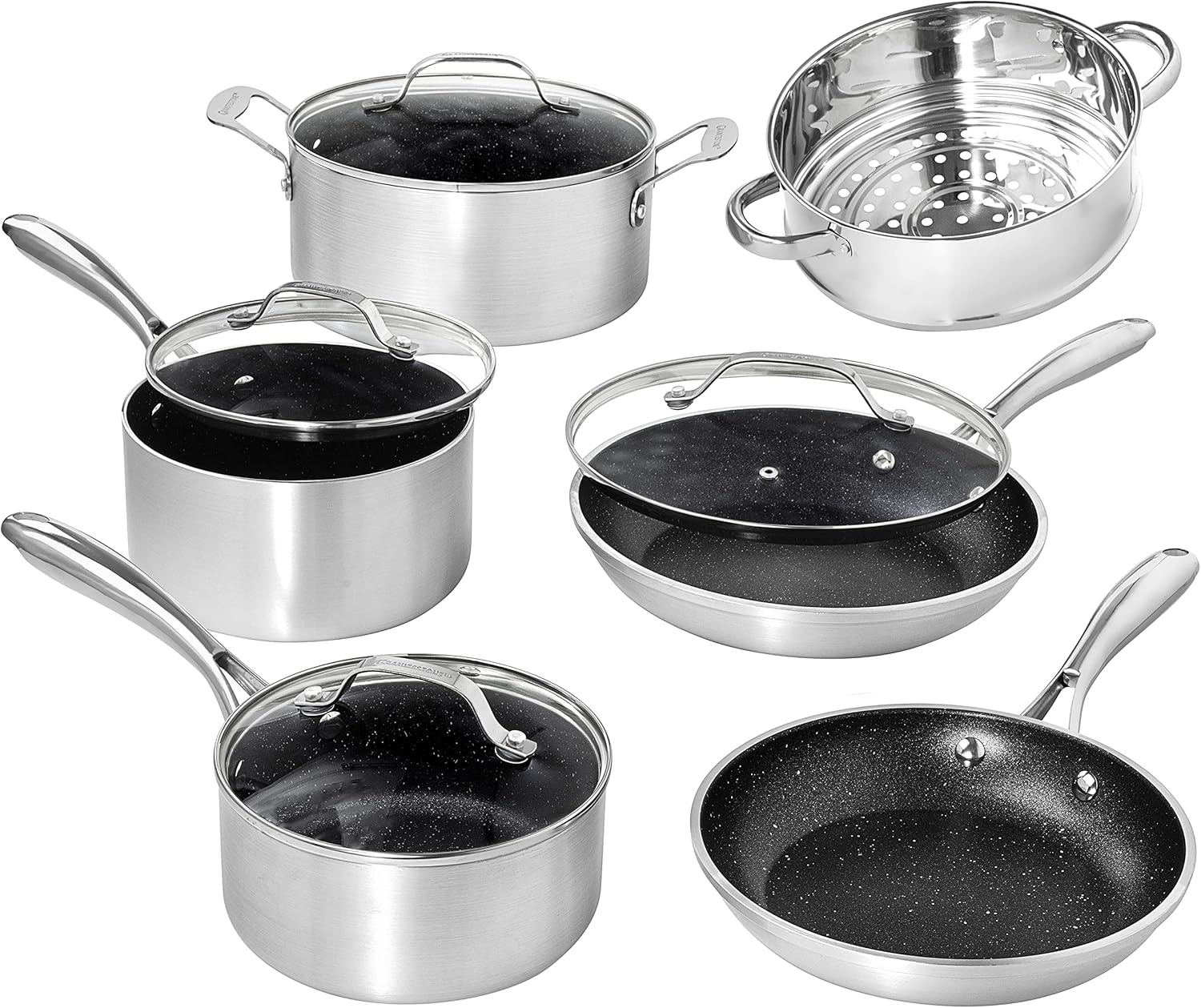 Amazon.com: Granitestone Pots and Pans Set Nonstick, 10 Piece Complete ...
