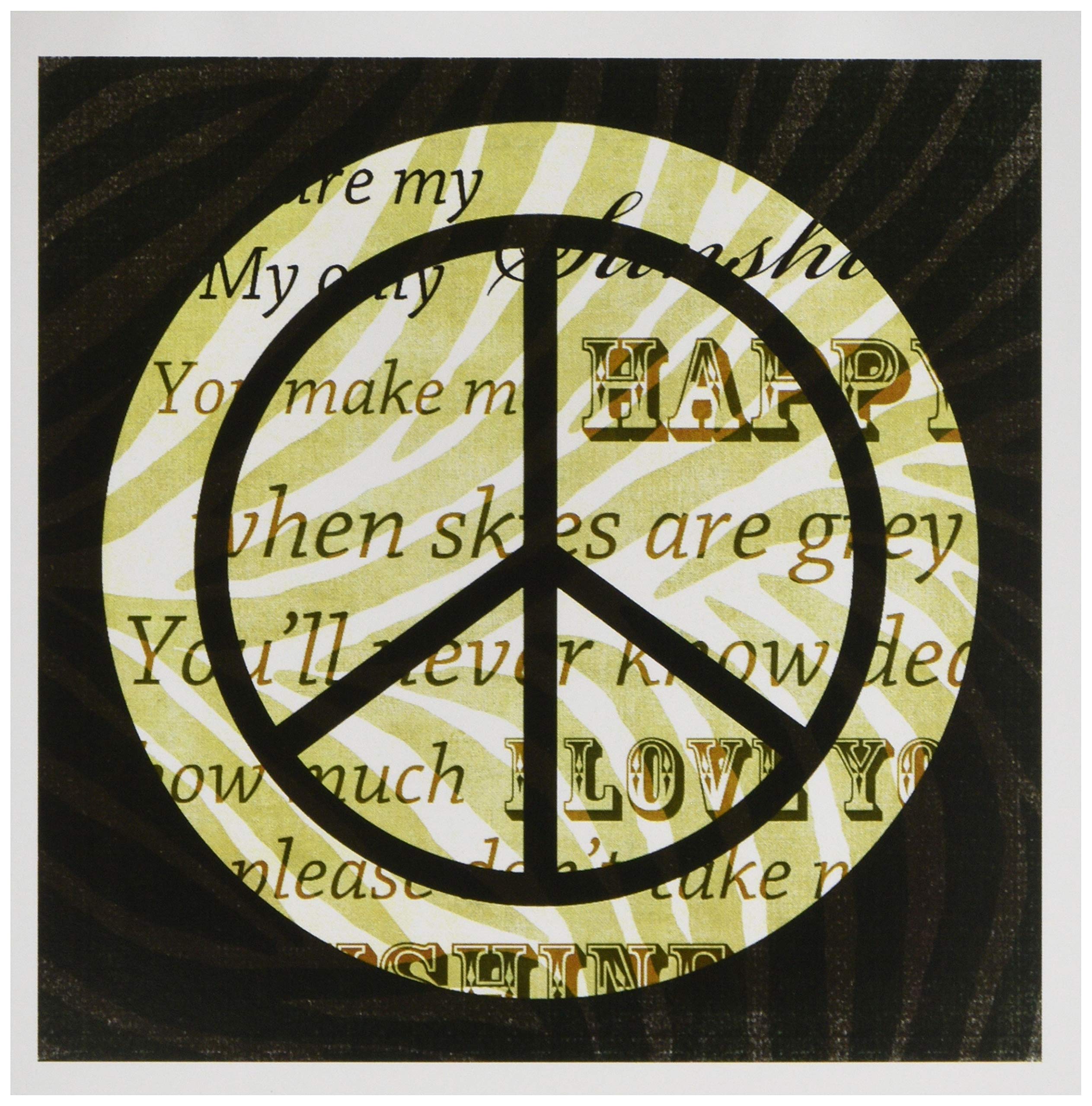 Zebra Print Peace Signs