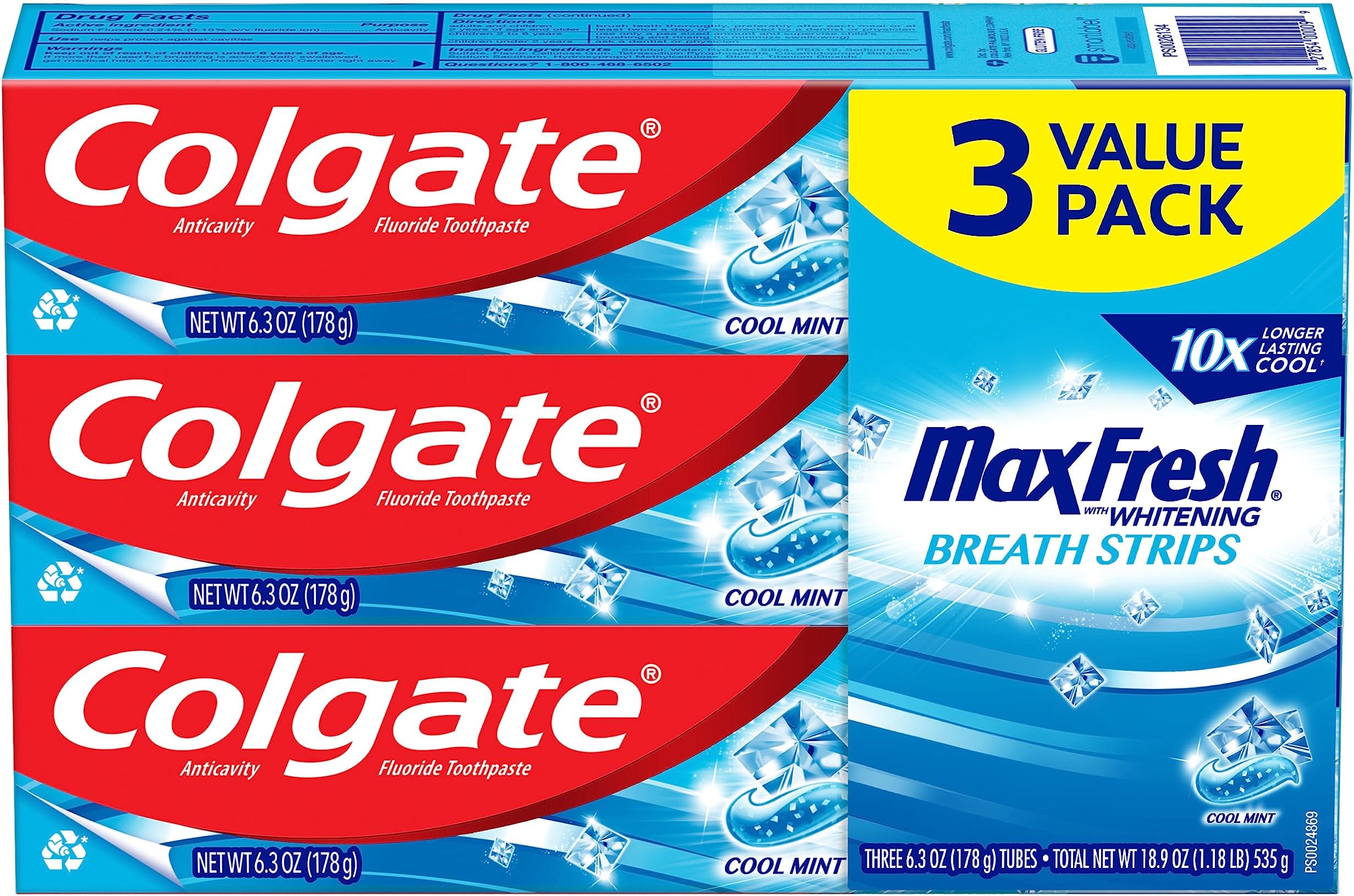 Amazon.com : Colgate Max Fresh with Whitening Toothpaste with Mini ...