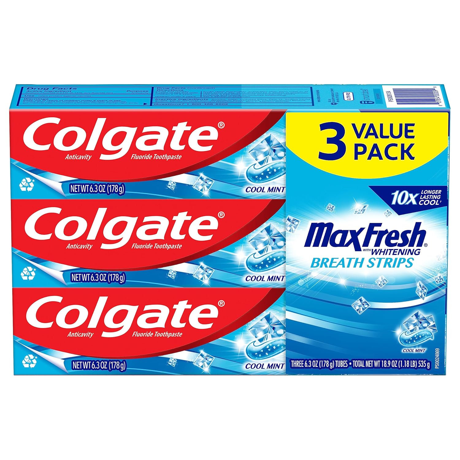Colgate Max Fresh Whitening Toothpaste, Cool Mint, Kosovo | Ubuy