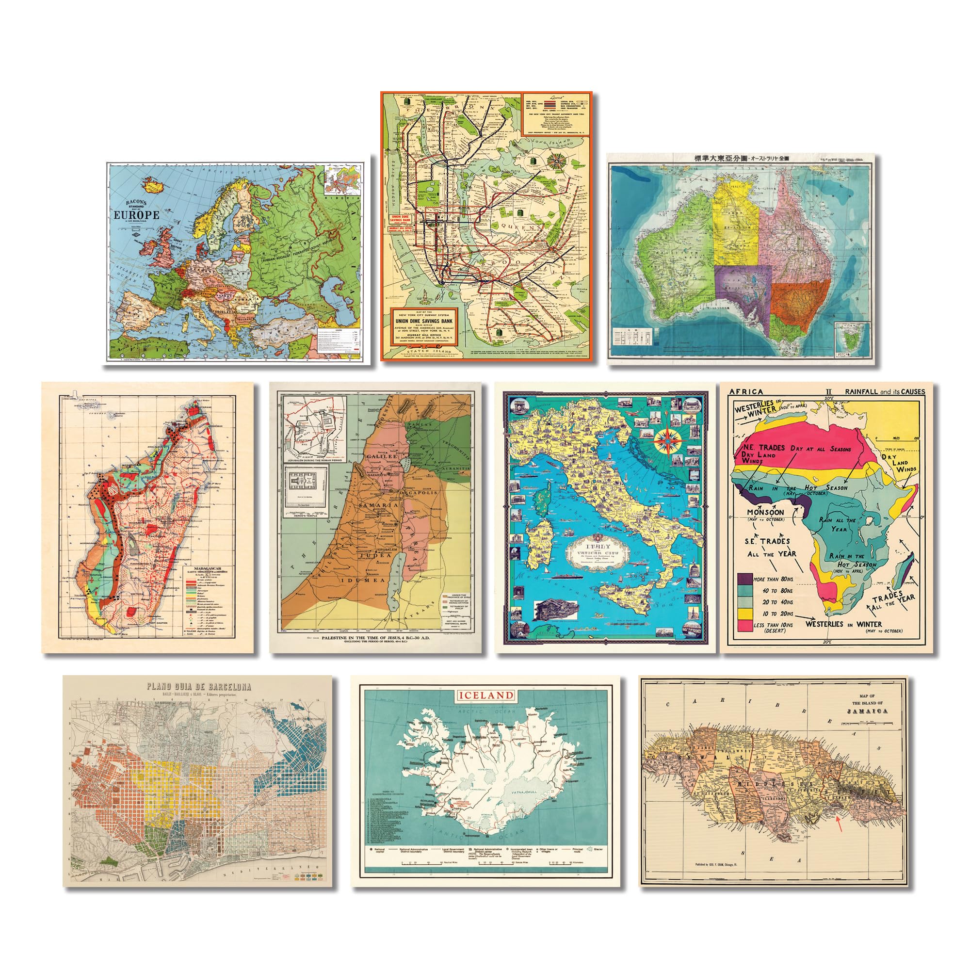 Amazon.com: Modern Classroom Posters - Old Continents Map Educational ...
