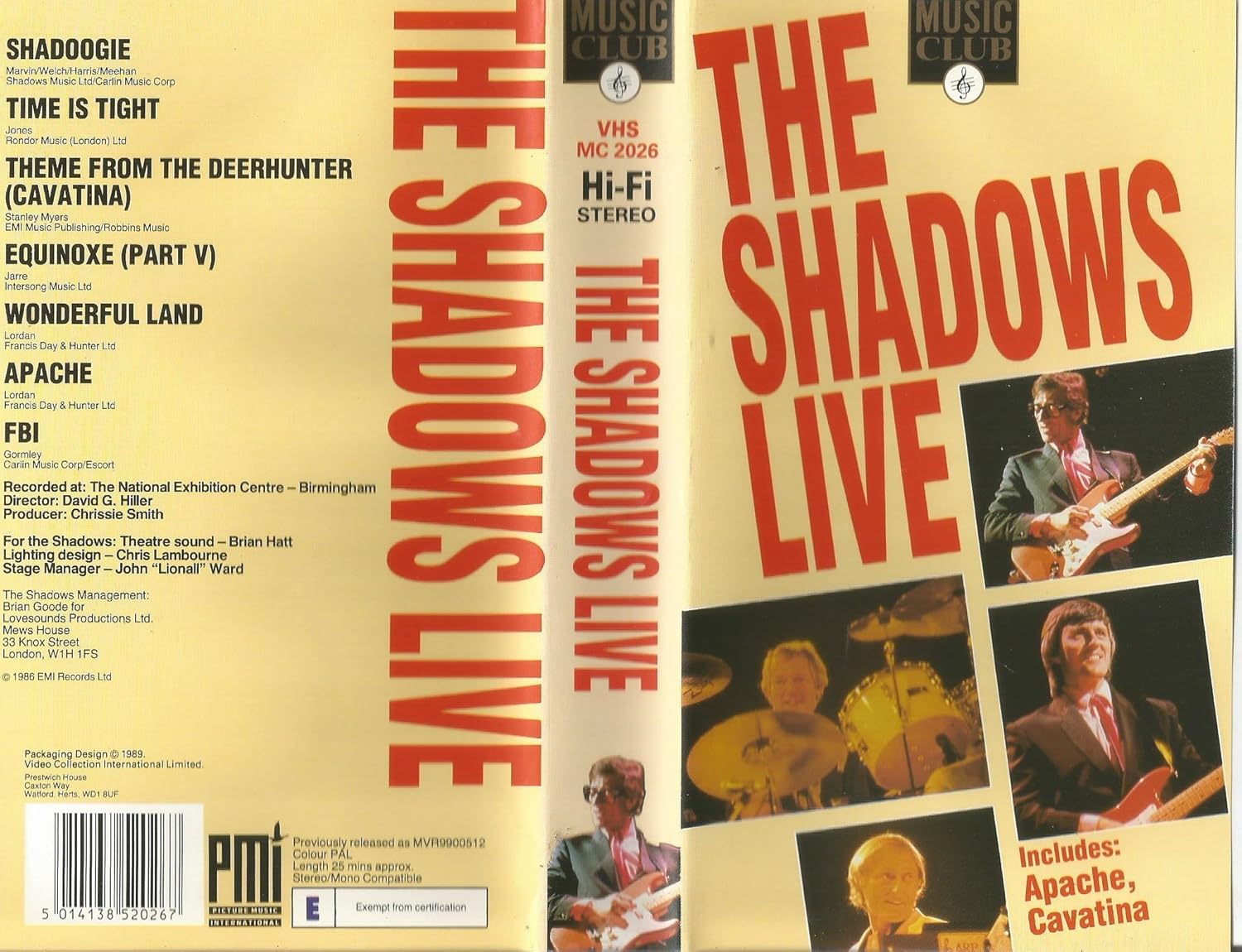 The Shadows: Live [VHS] : Shadows: Amazon.co.uk: DVD & Blu-ray