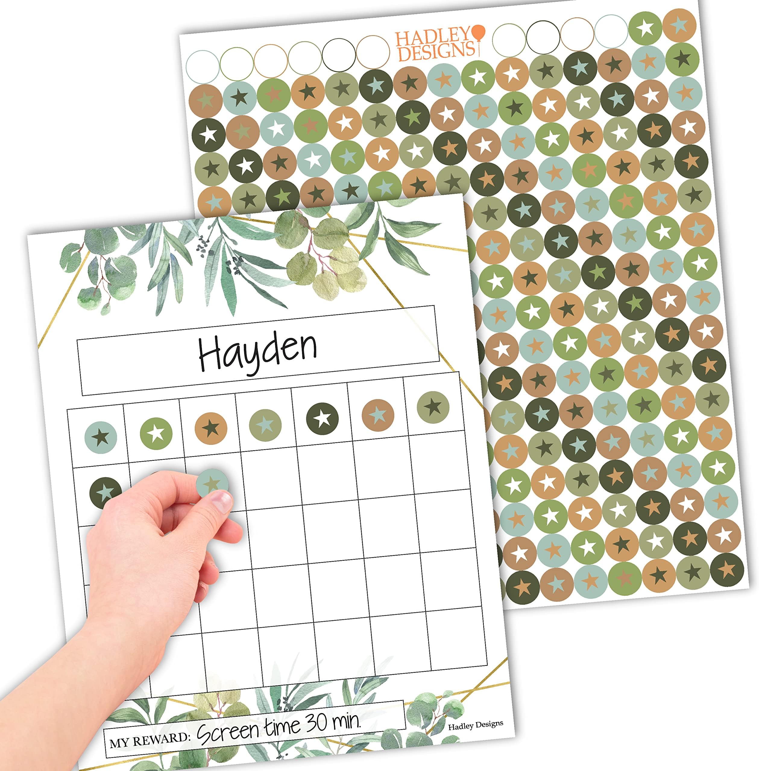 Amazon.com : Sticker Chart for Kids Behavior at Home & Classroom - 25 ...