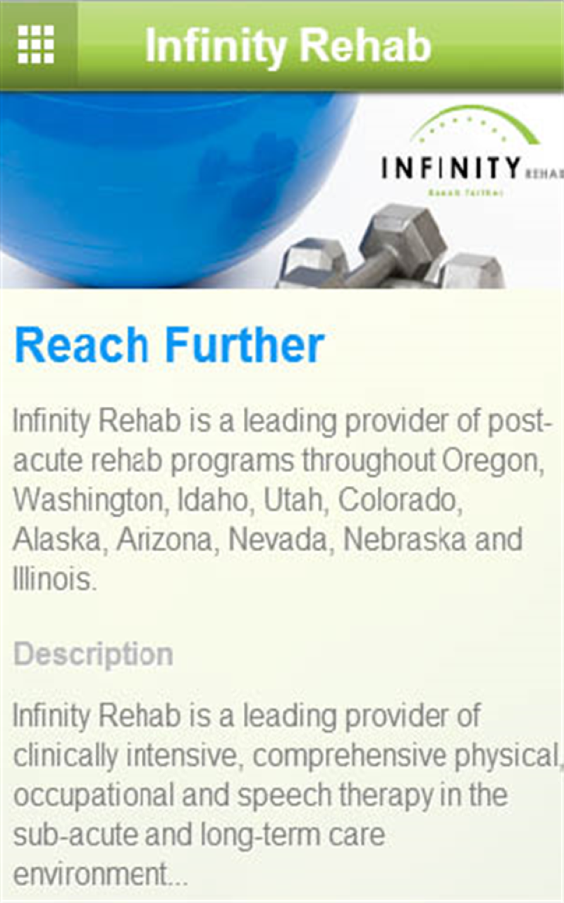 Infinity Rehab - Aplicativo na Amazon Appstore