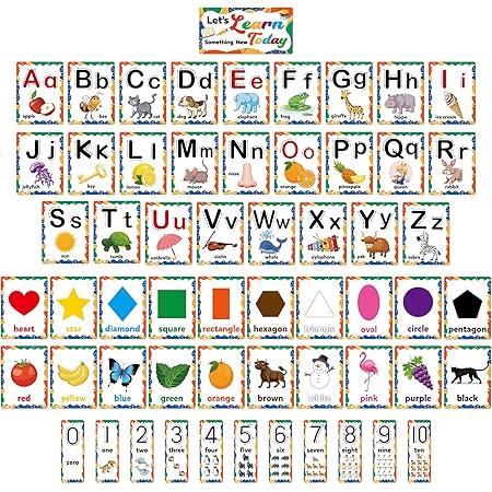 Amazon.com : D-FantiX 58 Pieces Alphabet and Number Bulletin Board Set ...