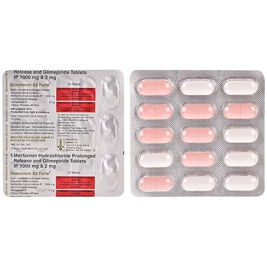 Gluconorm G2 Forte - Strip of 15 Tablets : Amazon.in: Health & Personal ...