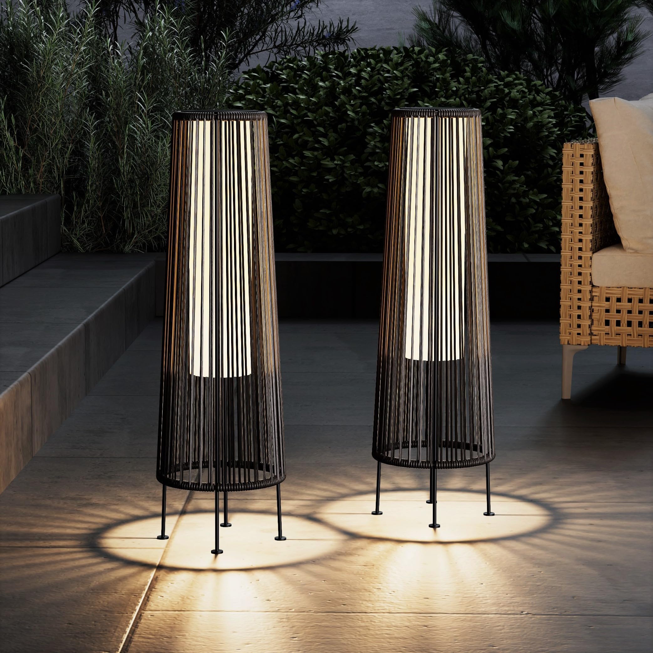 Nocturne Outdoor 100% Solar Powered Floor Lamp | Ultra Bright Diffuse ...
