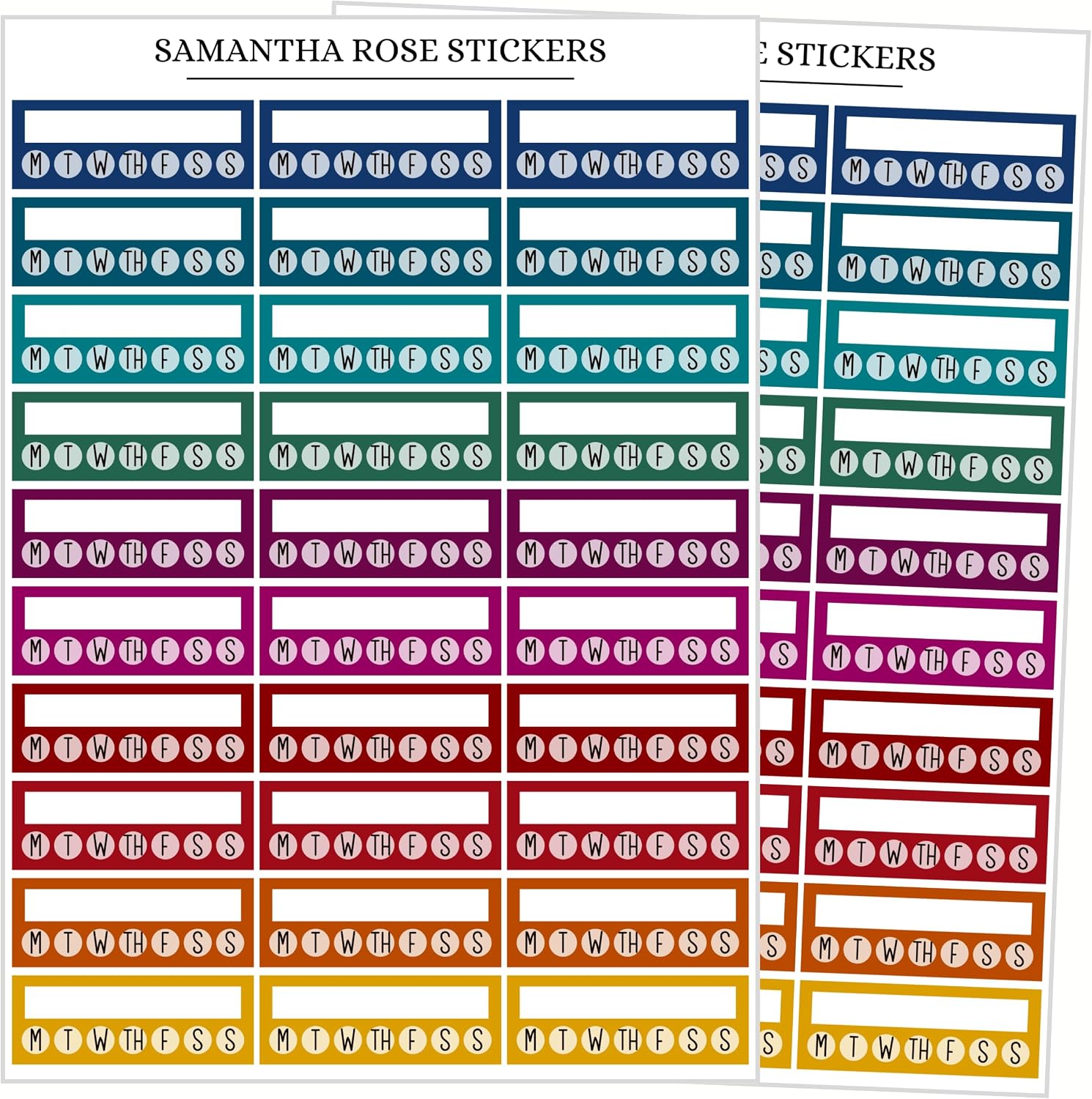 Amazon.com: Jewel Toned Weekly Habit Tracker Planner Stickers, Habit ...