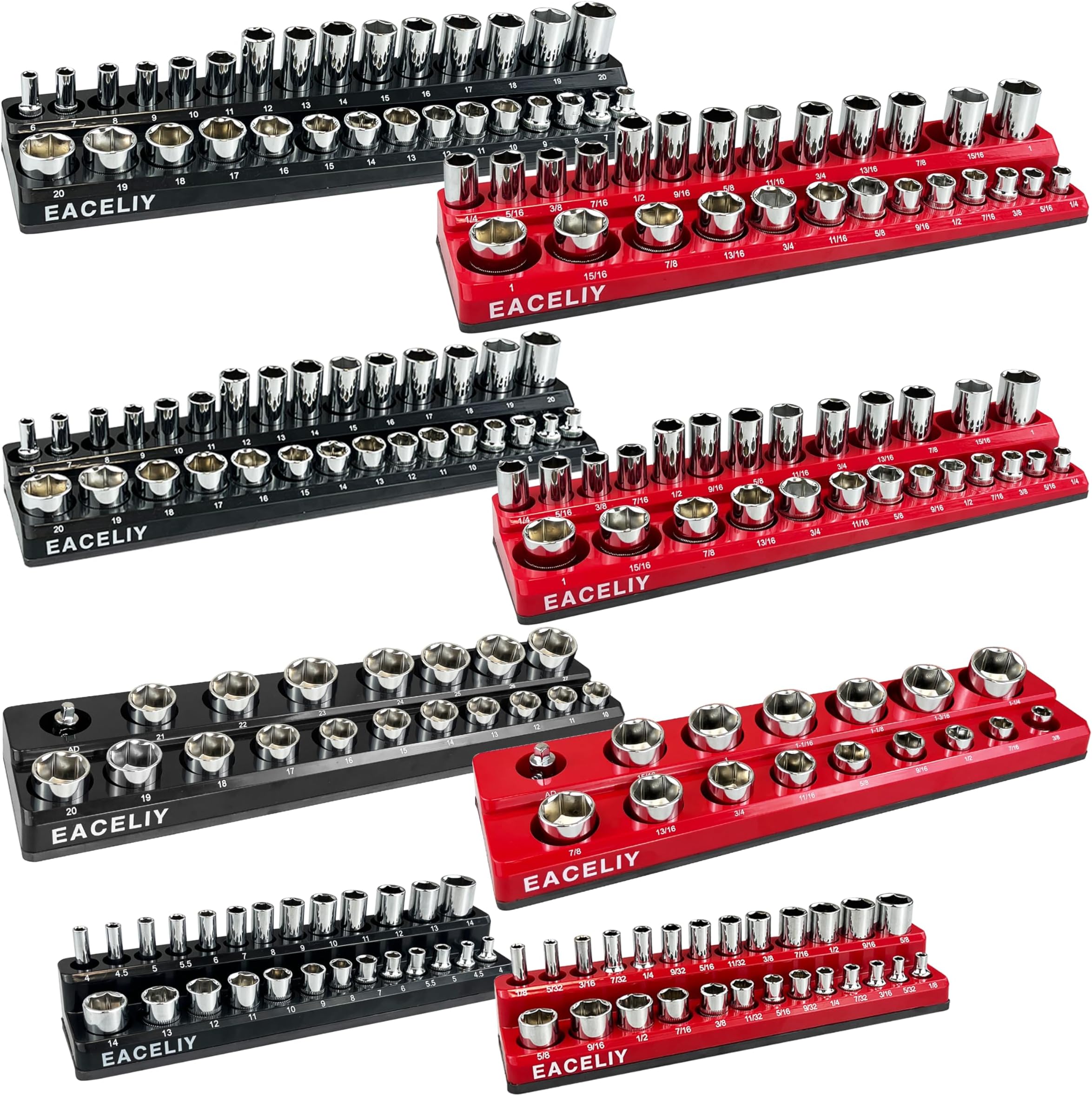 Amazon.com: Magnetic Socket Organizer Holder Tool: 8PCS Set includes ...