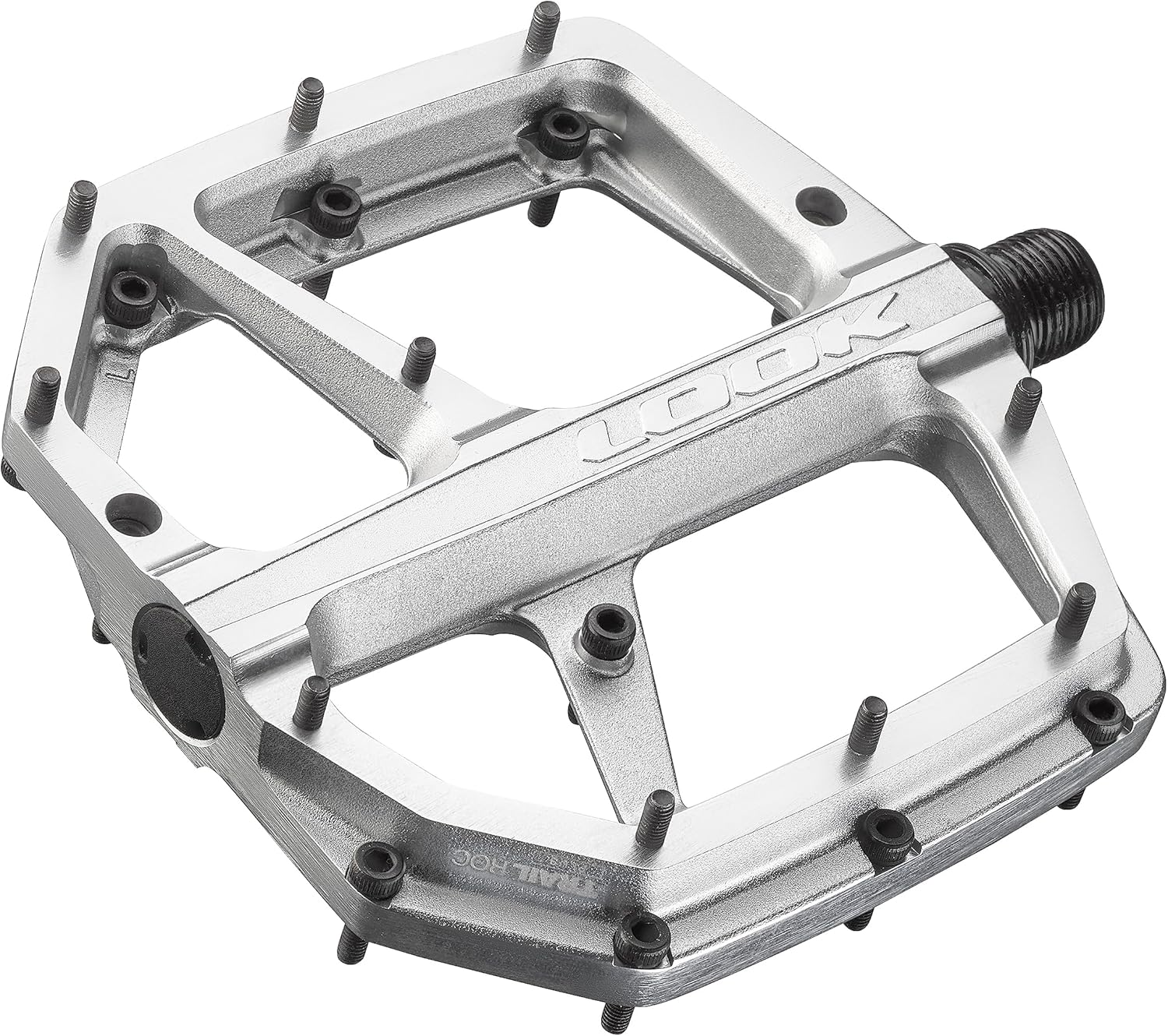 Amazon.com : LOOK CYCLE - Trail ROC + - Silver- MTB Bike Pedals - Flat ...