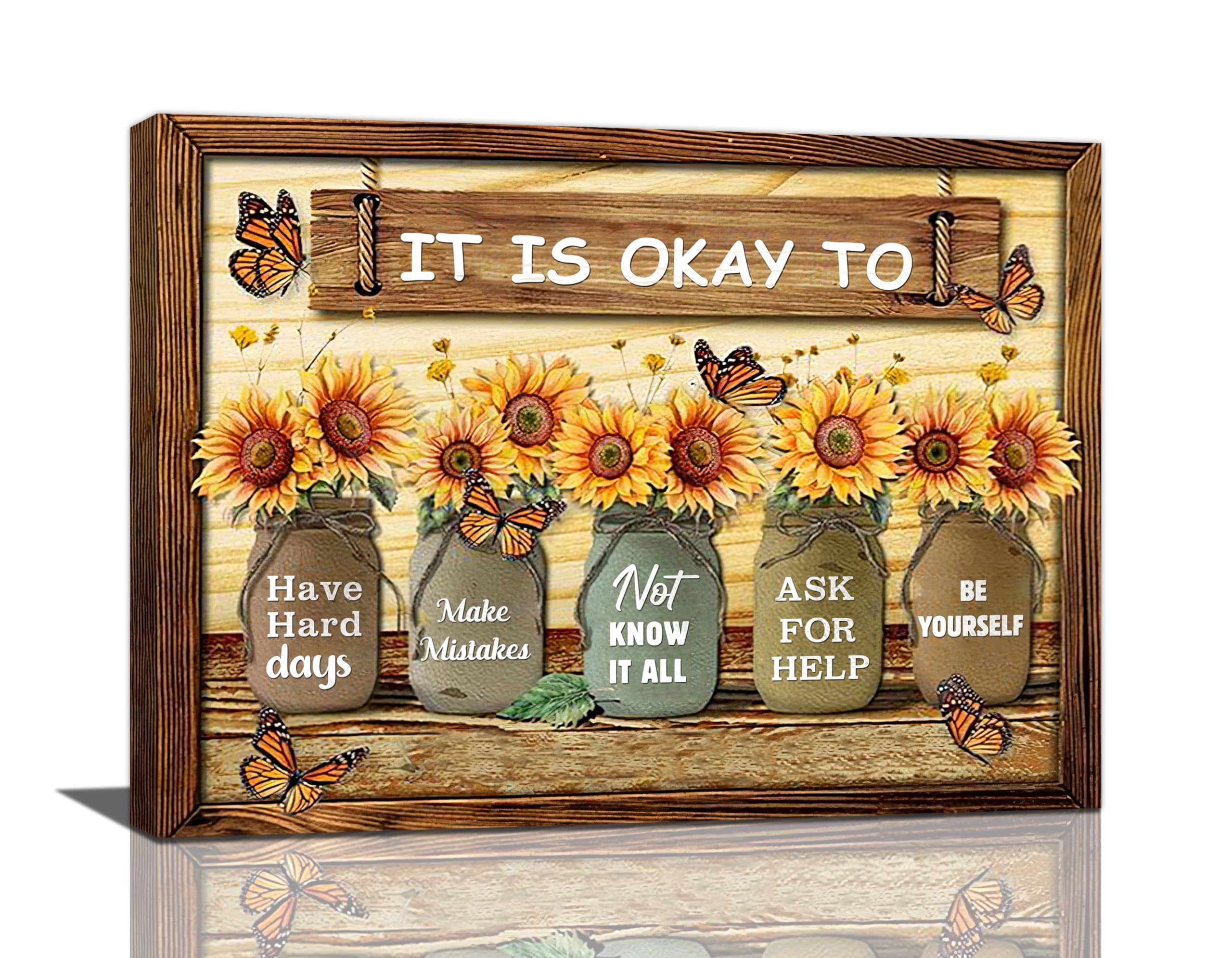 Amazon.com: Sunflower Office Wall Art Inspirational Sunflower Pictures ...