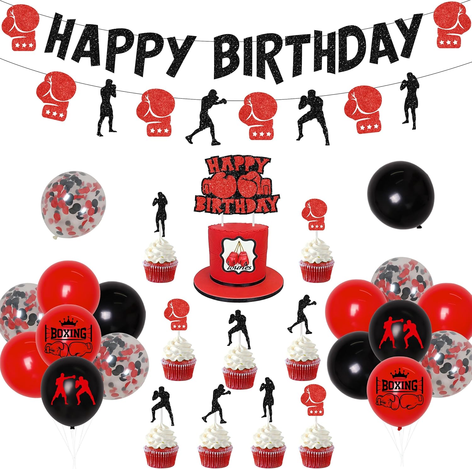 Amazon.com: Boxing Birthday Party Decorations - Wrestling Banner ...