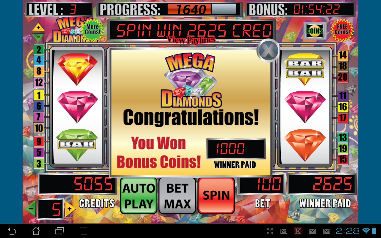 Mega Diamonds Slot Machine - App on Amazon Appstore