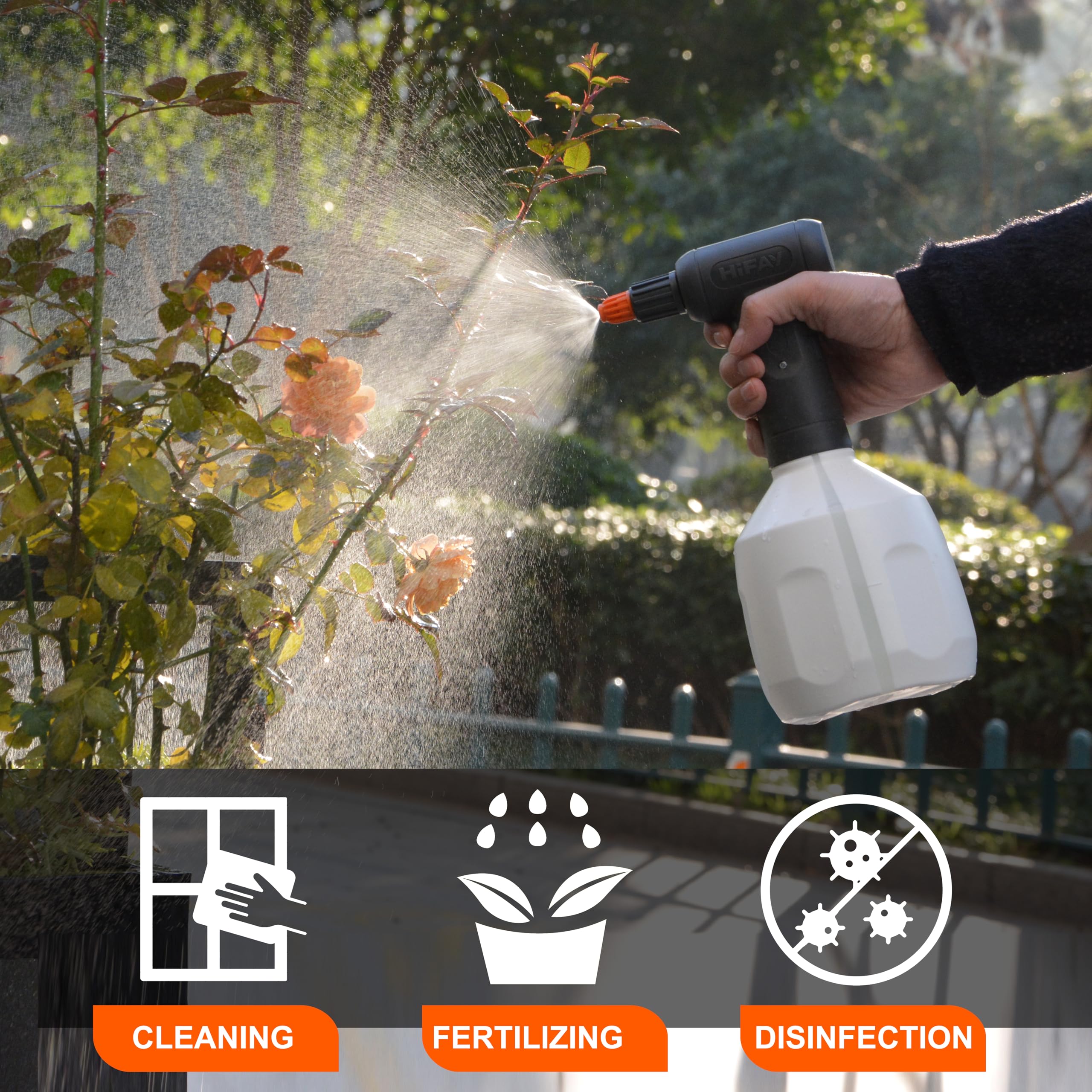 Snapklik.com : ES1 Electric Spray Bottle 1L/0.26 Gallon, Spray 100 ...