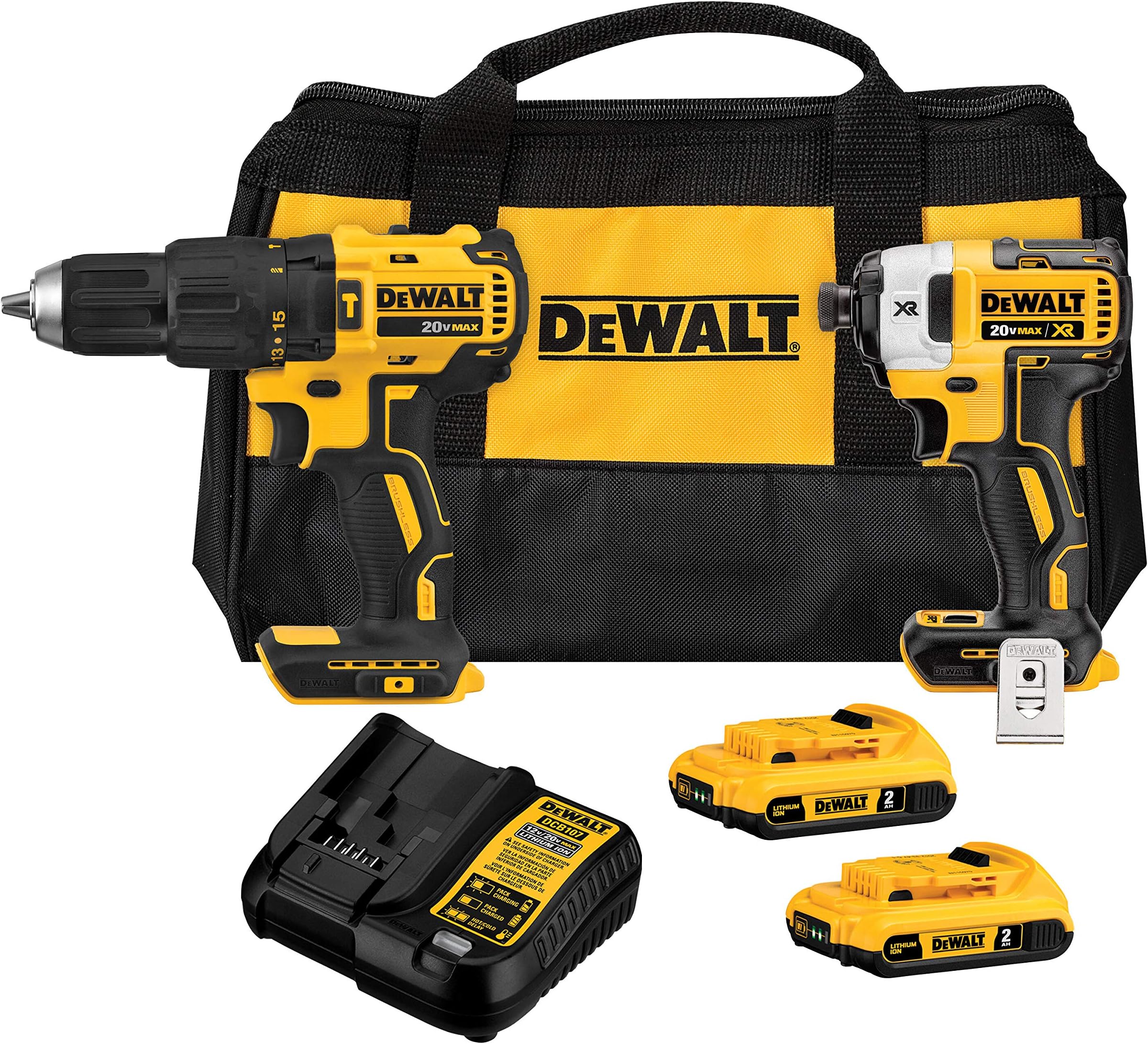 DEWALT Taladro Percutor Atornillador de 1/2" (13mm), Incluye Caja para ...