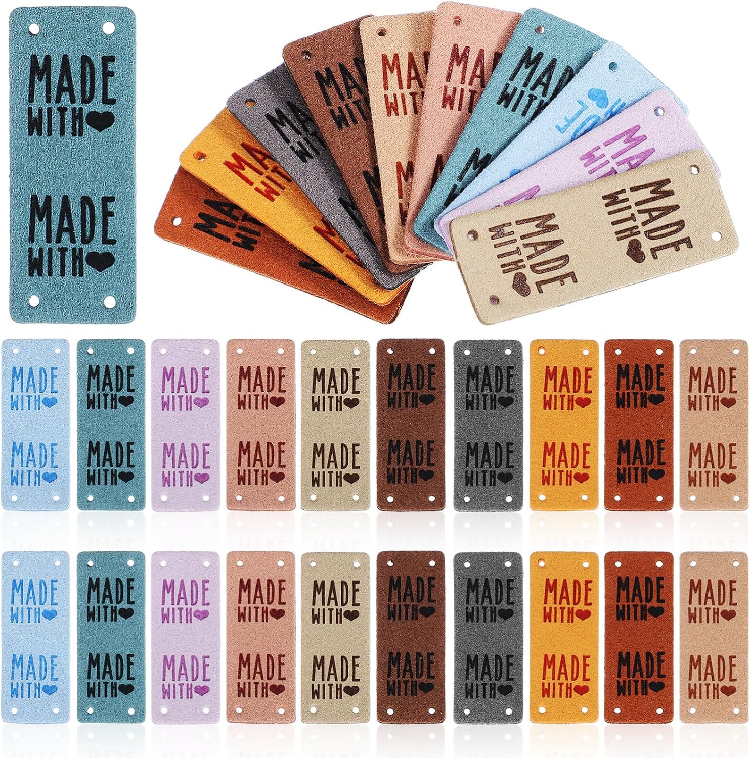 Amazon.com: EXCEART 50pcs Custom Leather Tags for Handmade Items Labels ...