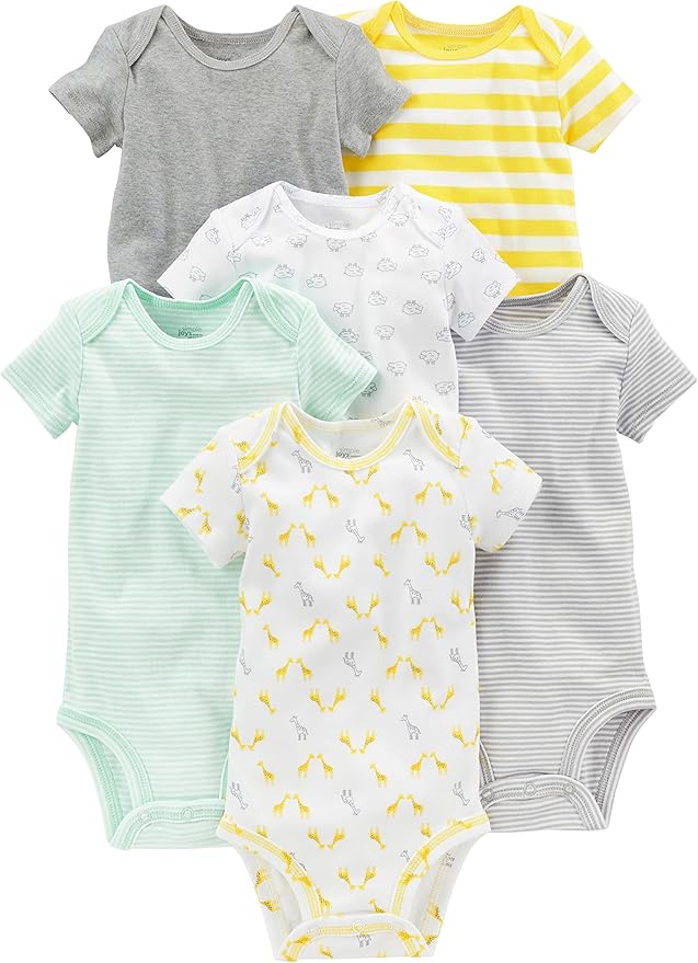 Simple Joys by Carter's unisex-baby 6-pack Short-sleeve Bodysuit ...